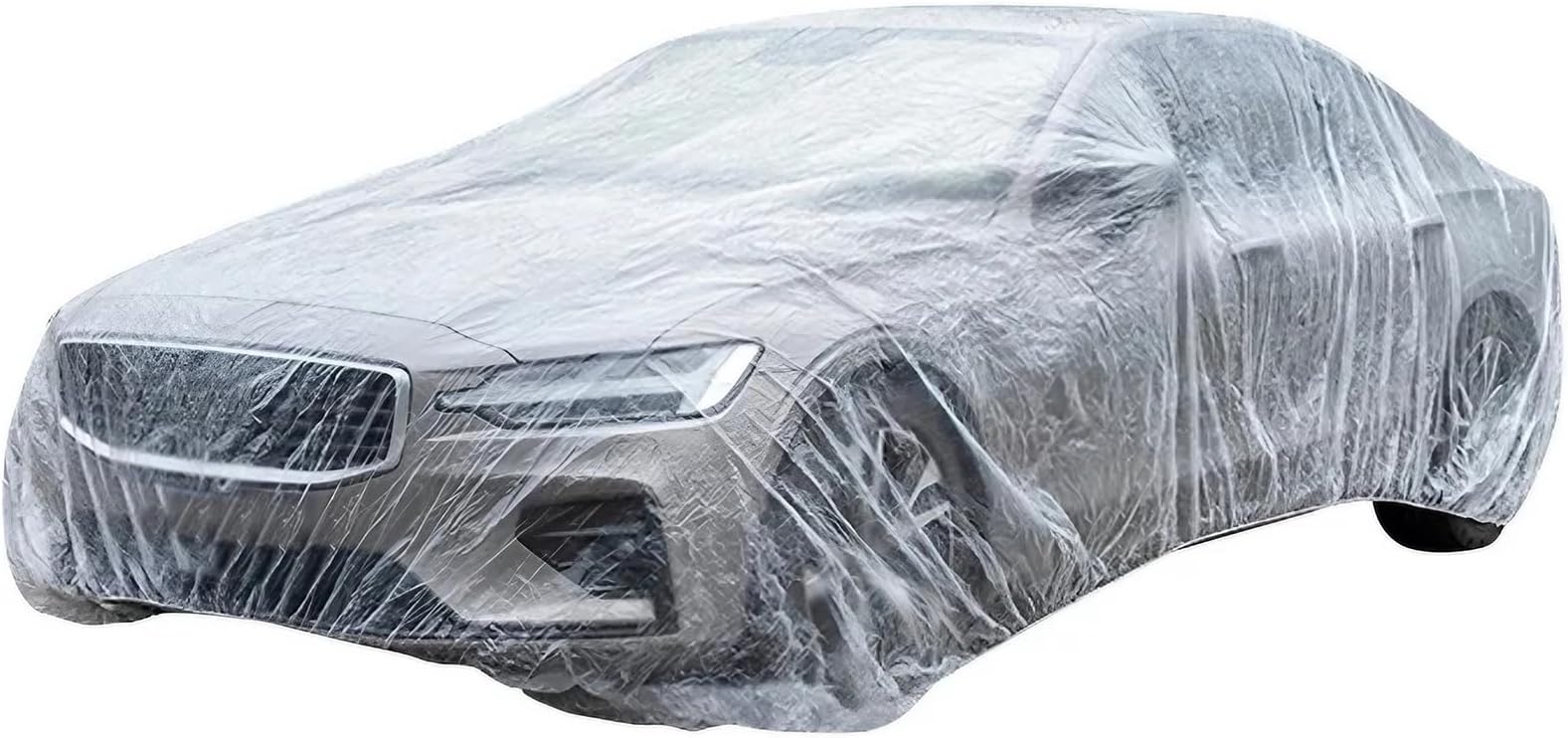 Trintion Clear Plastic Car Cover 12.5 x 21.7ft Universal Car Cover ...