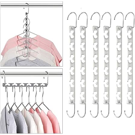 Amazon.com: MORALVE Space Saving Hangers for Closet Organizer - 4 Pack ...