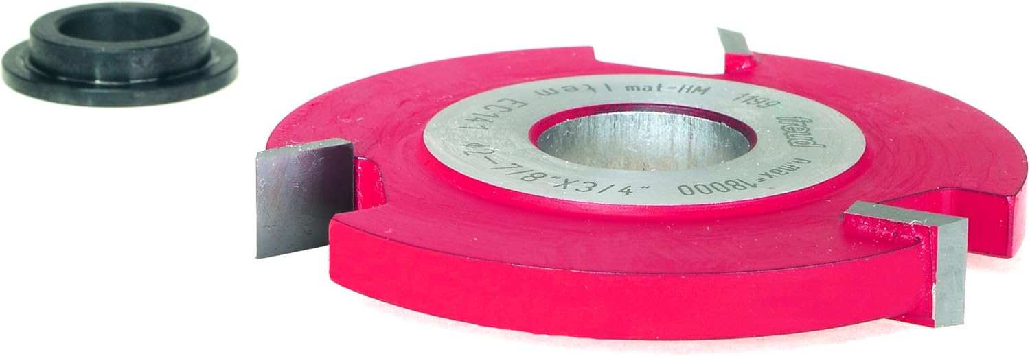 Freud EC-141 3-Wing 3/8-Inch Straight Edge Shaper Cutter, 3/4 Bore ...