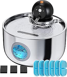 Amazon.com: Cat Water Fountain Battery Operated: Wireless Cat Fountain ...