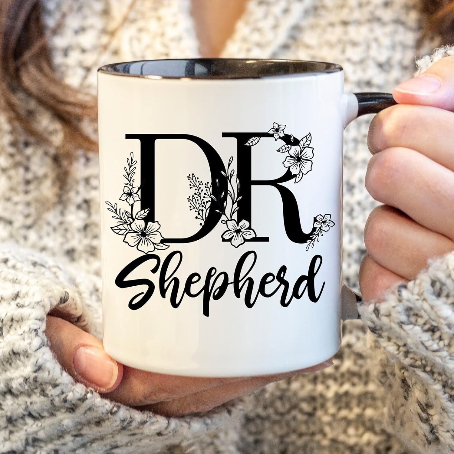 Amazon.com: Custom Doctor Mug, Floral Doctor Coffee Mug, Doctor Cup ...