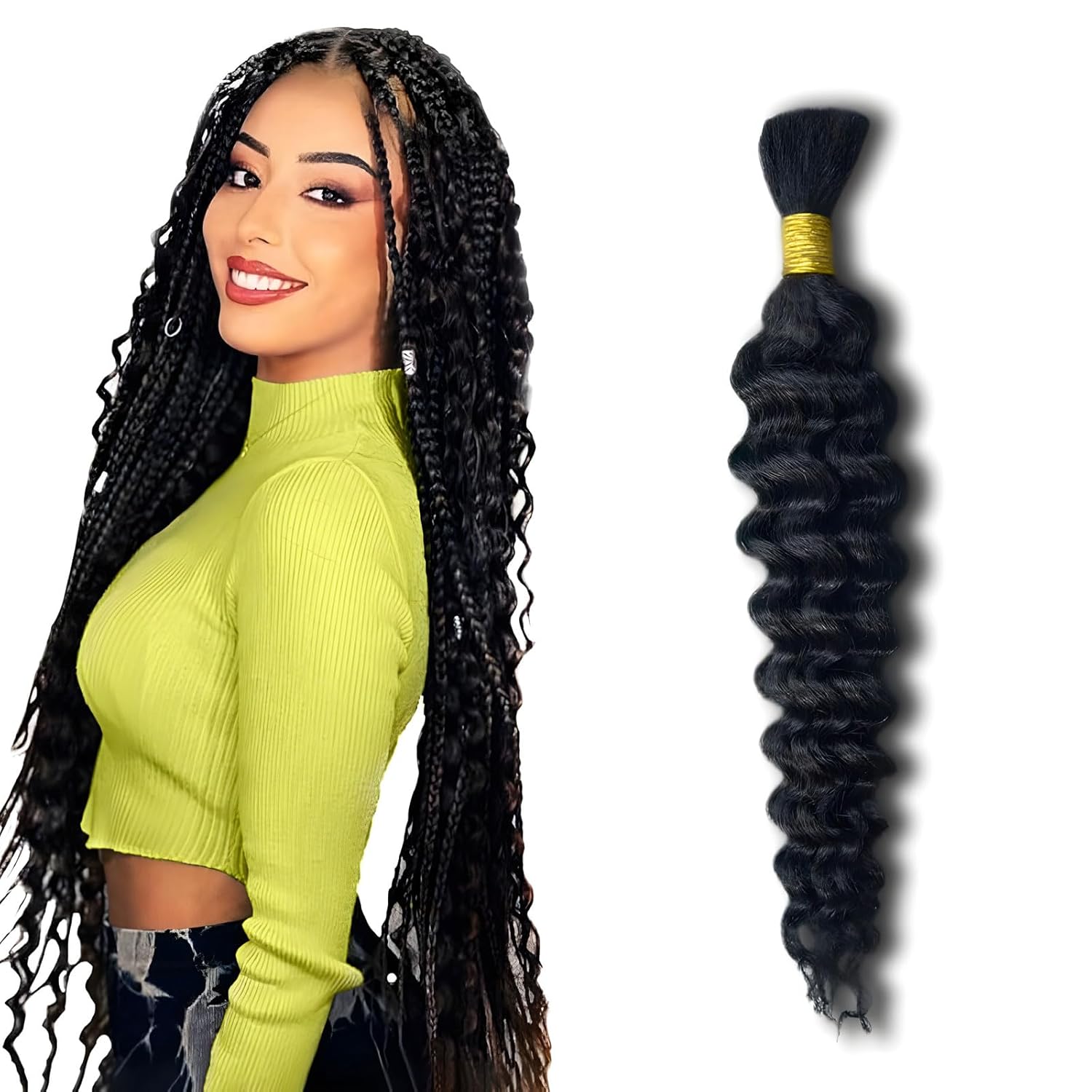 Amazon.com : Niviorvan Human Braiding Hair 14 Inch 1 Bundle 50 g Deep ...