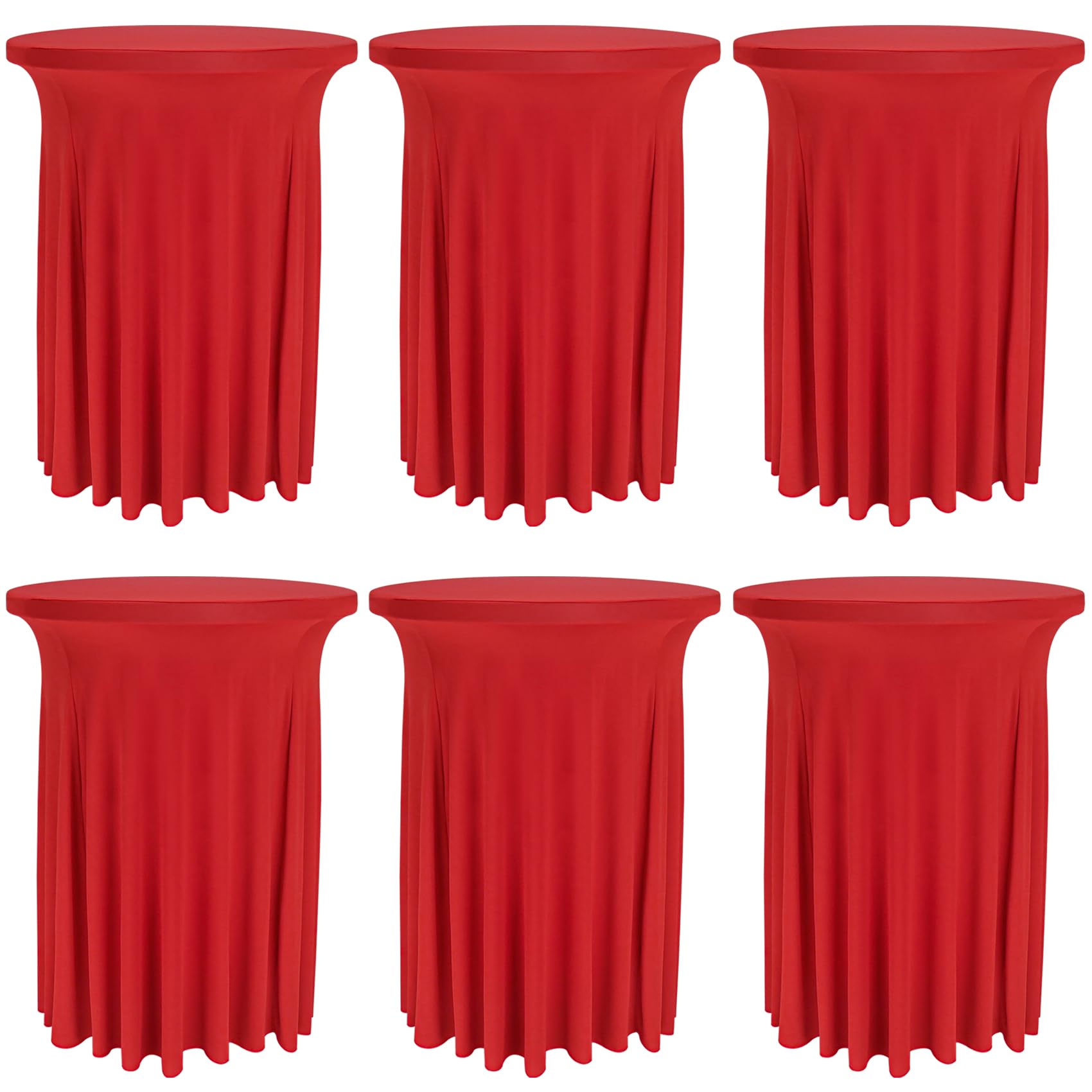 Amazon.com: 6 Pack Round Cocktail Table Cloth 32"x 43" Spandex Cocktail ...