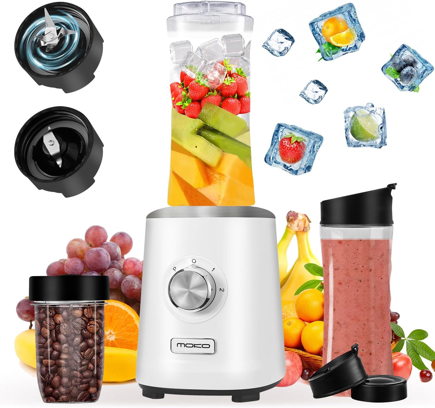 Amazon.com: MoKo 700W Smoothie Blender, Personal Blender for Shakes and ...