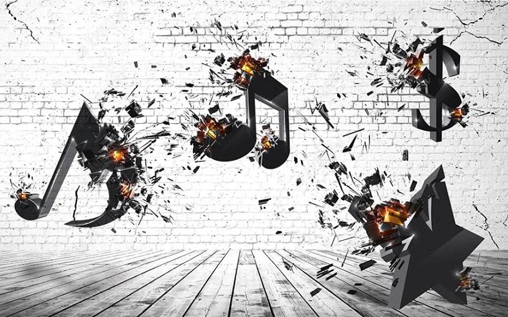 3d Colorful Music Notes Wallpaper Hd