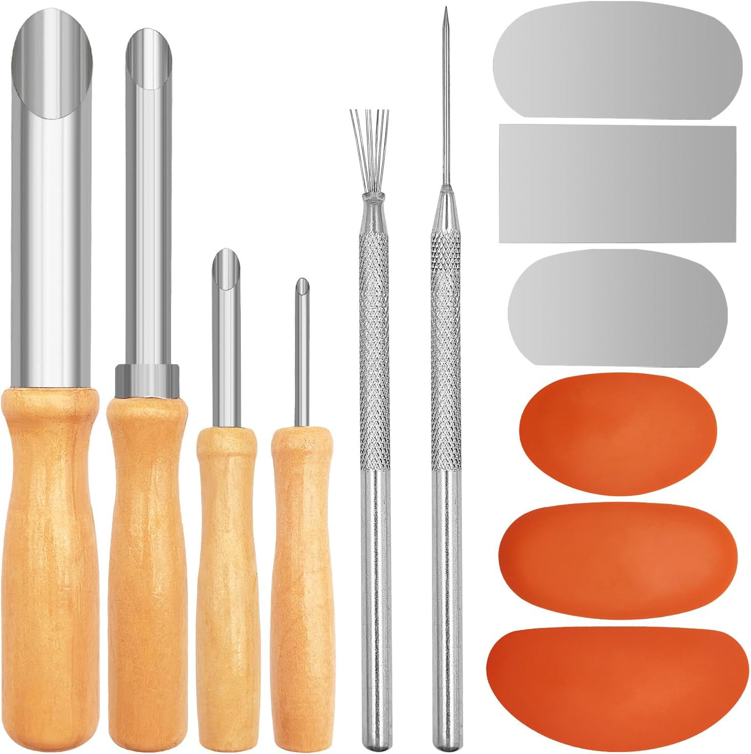 Amazon.com: 3 Sizes Rubber Pottery Clay Ribs + 3 Pcs Sculpture Pottery ...