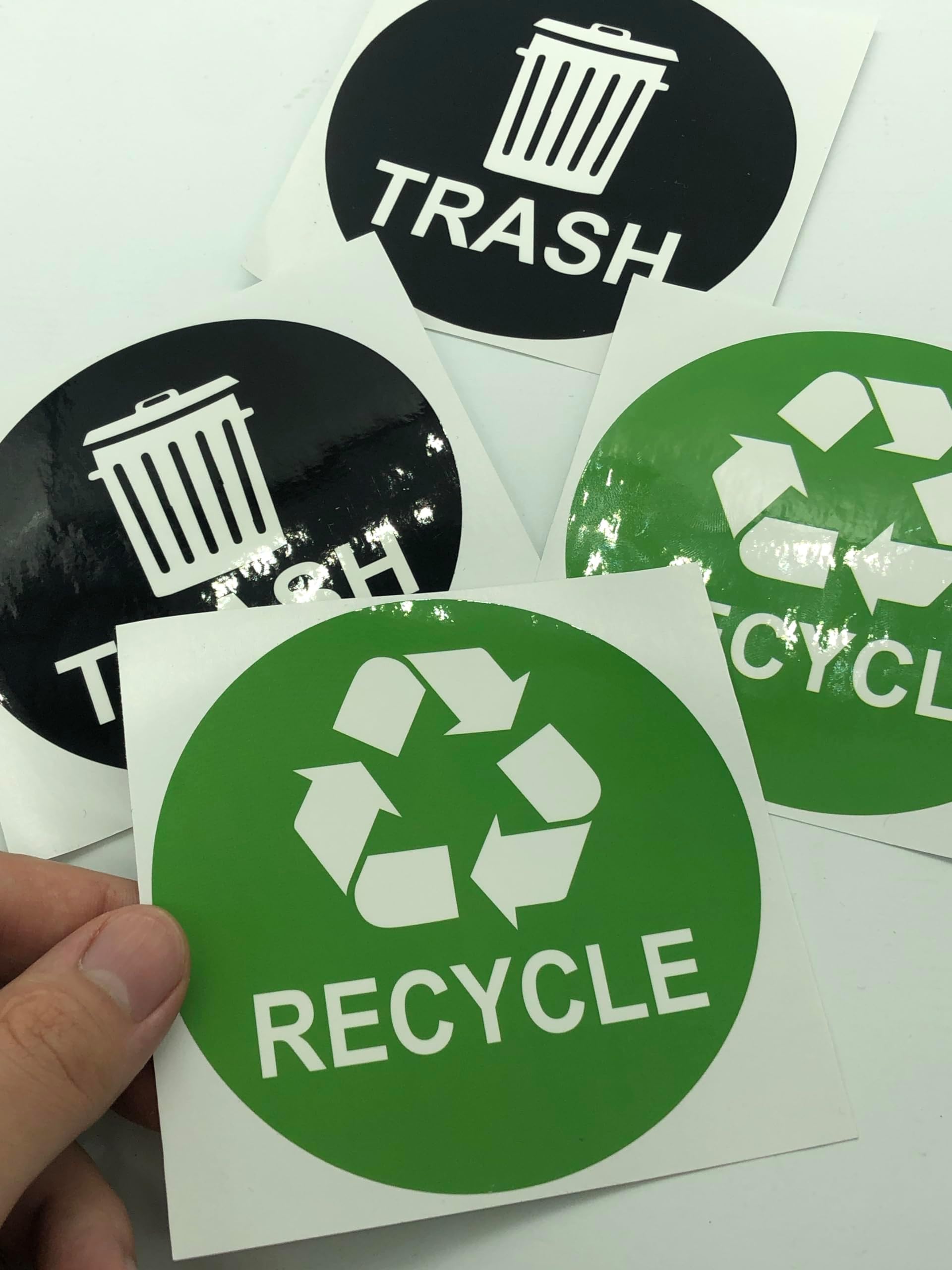 Amazon.com: Recycle Sticker Trash Bin Label-Compost Sticker Garbage ...