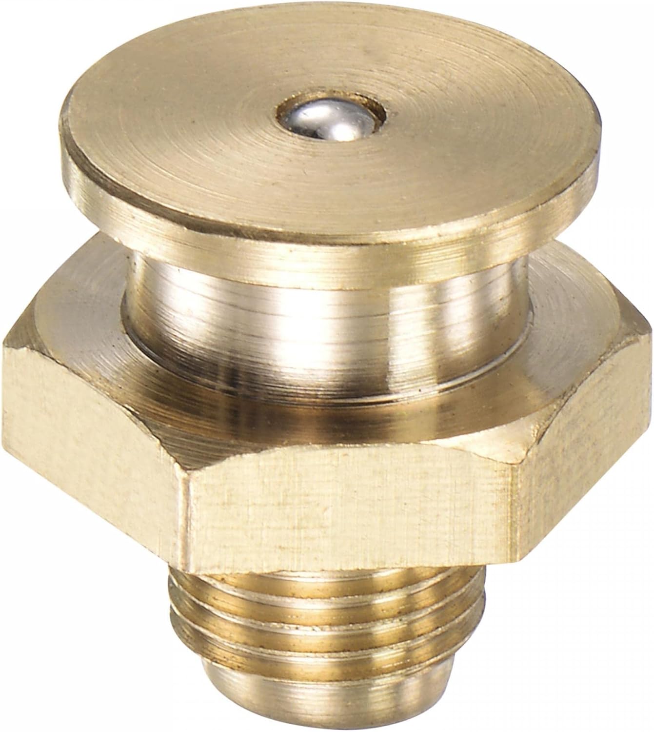 uxcell Brass Push Button Grease Oil Cup 1/8-28G Male Thread Ball Oiler ...