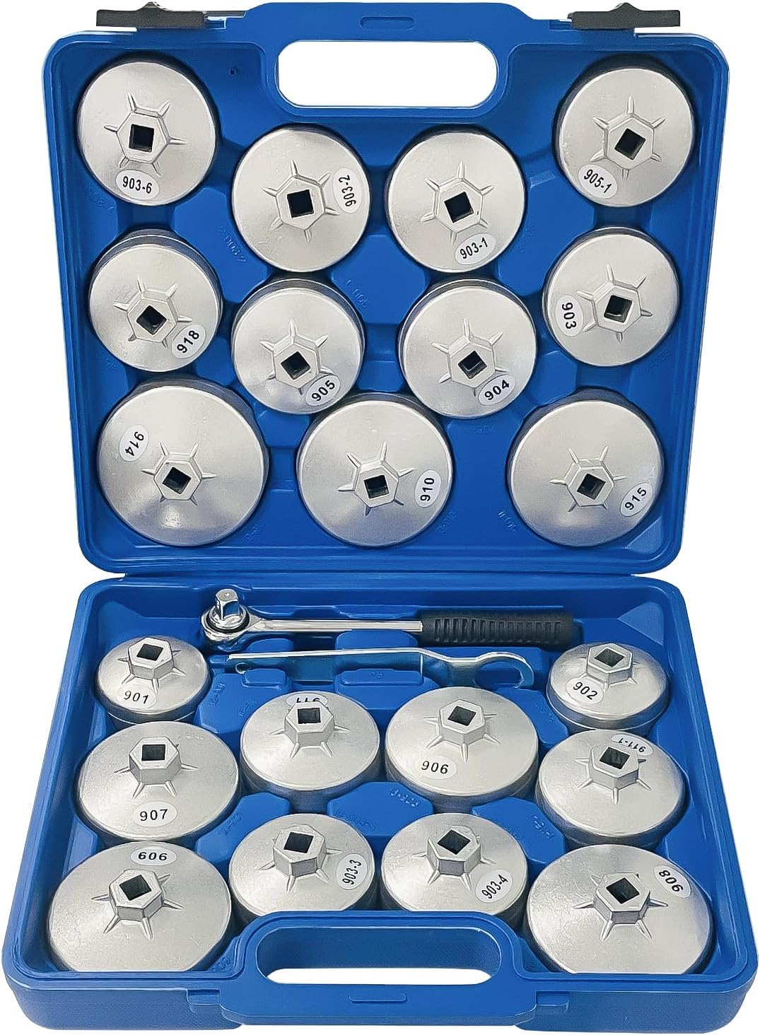 Amazon.com: Socpuro 23Pcs Oil Filter Cap Socket Set, Aluminum Alloy Cup ...