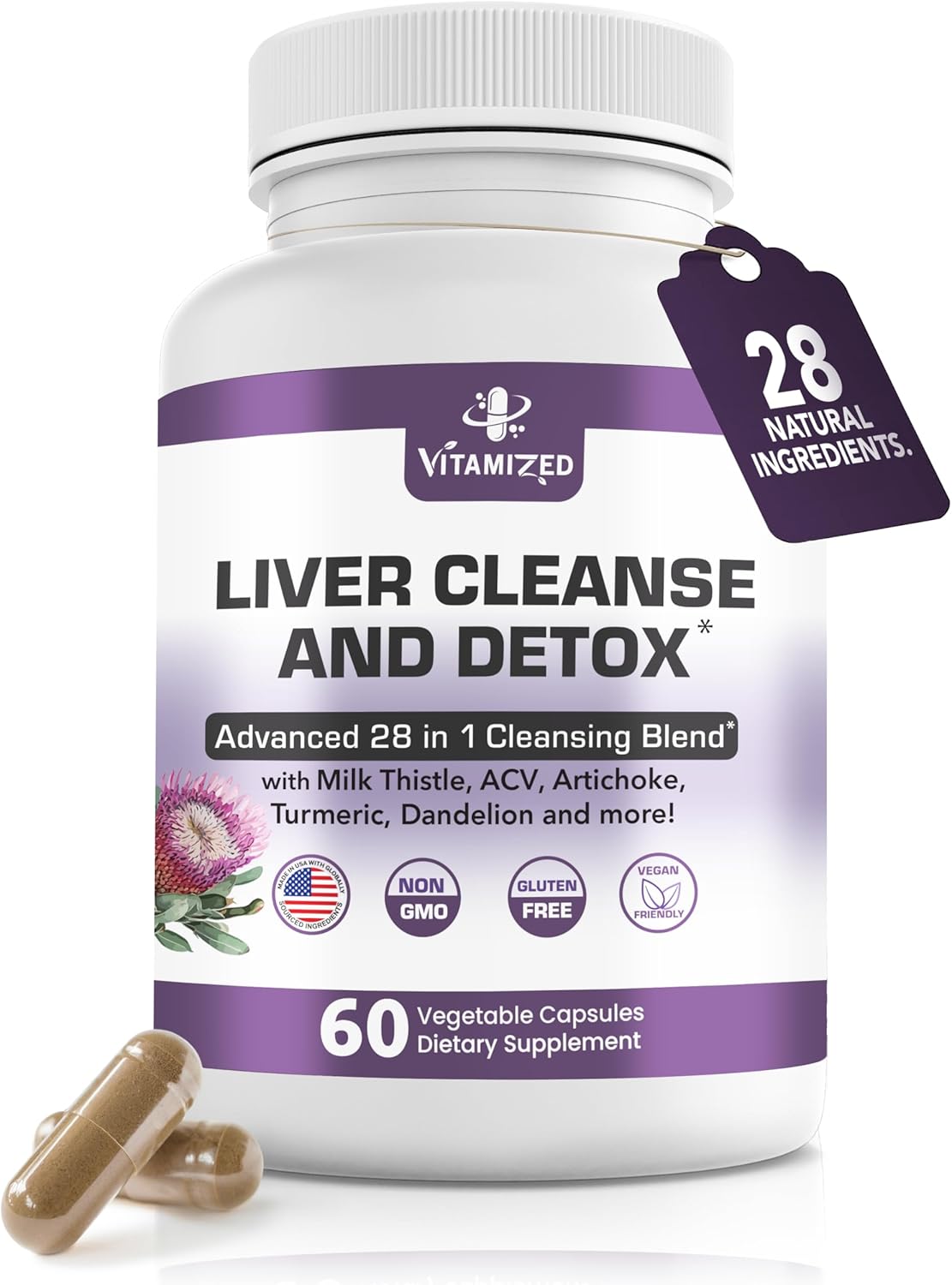 Amazon.com: Liver Cleanse Detox & Repair Fatty Liver Supplements 28-in ...