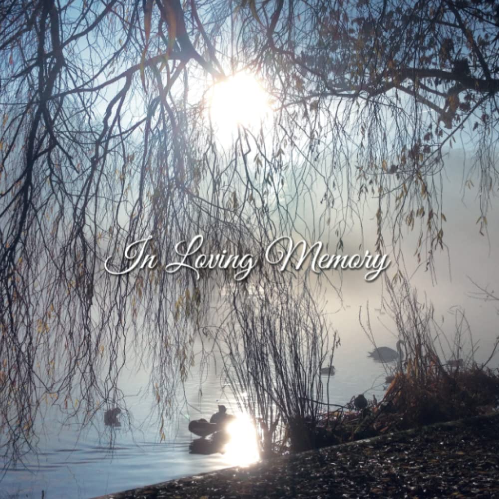 “In Loving Memory” Funeral Guest Book, Memorial Guest Book, Condolence ...