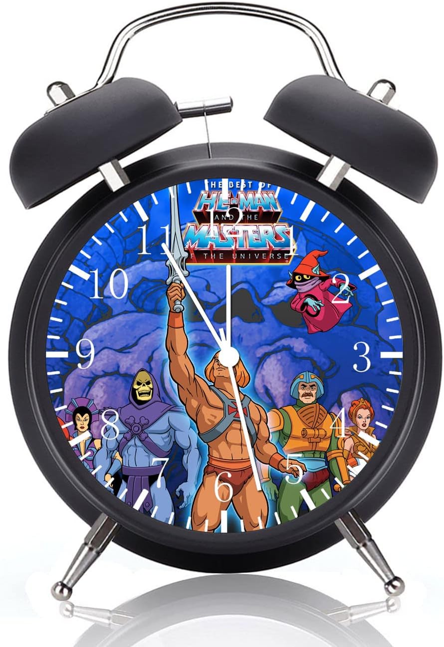 Amazon.com: Twin Bell He-Man Masters of The Universe Alarm Desk Clock ...