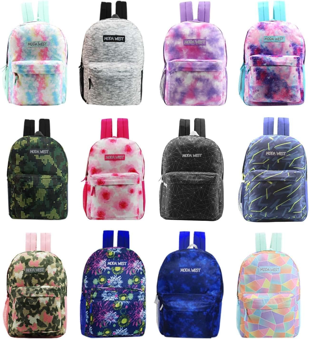 Amazon.com | 12-Pack 17” Sport Backpacks with 50 Piece School Supplies ...