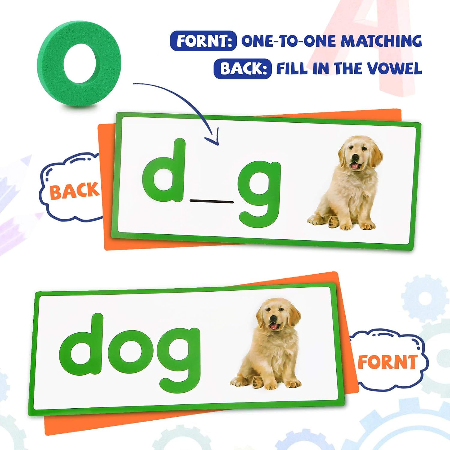 Gamenote Spelling Games CVC Word Educational Learning Toys with 150 CVC ...