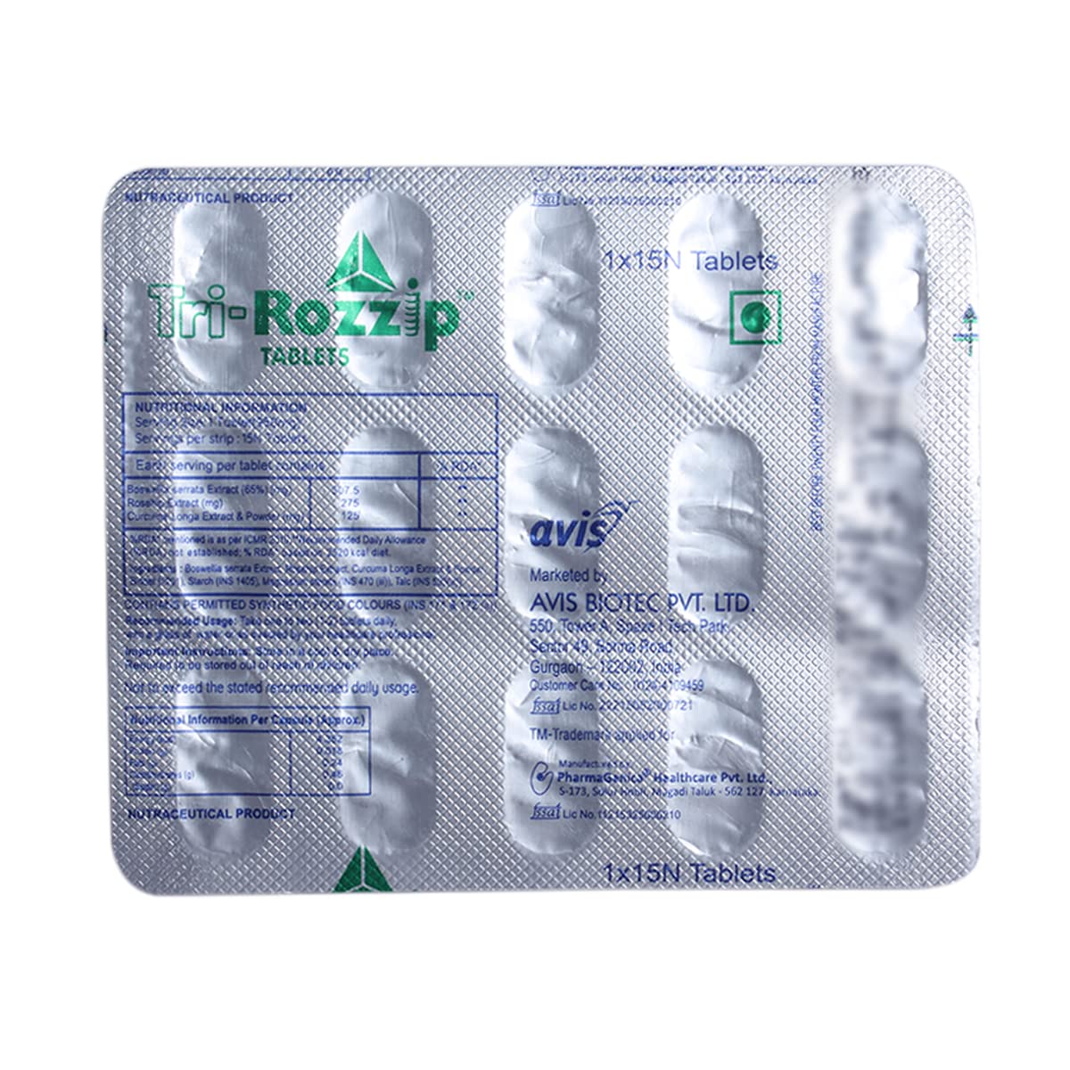 Tri Rozzip Strip Of 15 Tablets Amazon In Health Personal Care
