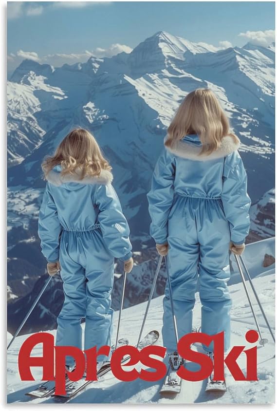 Amazon.com: Ski Poster Apres Ski Snowy Mountain Posters Vintage Ski ...