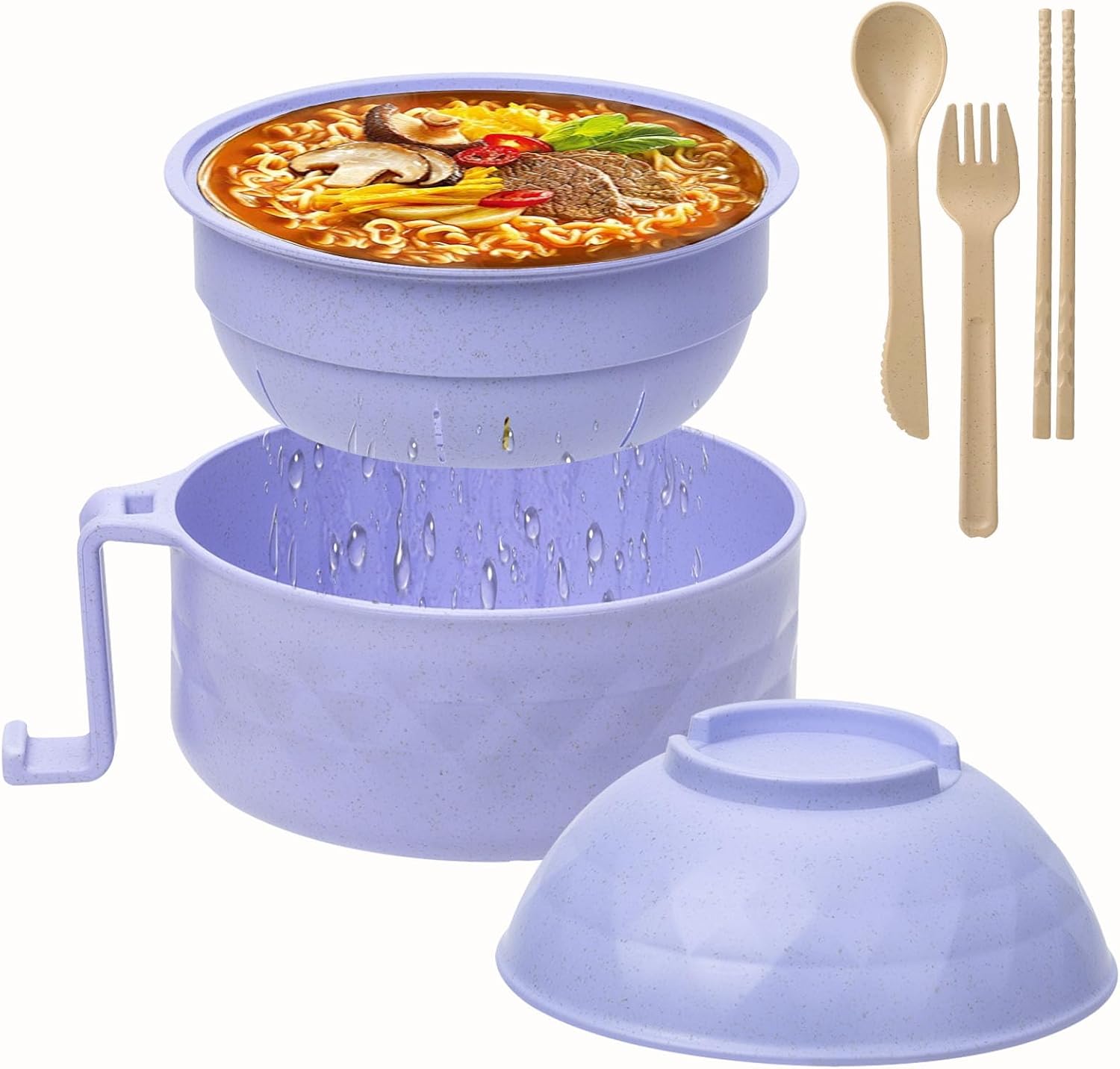 Amazon.com | OZY Microwave Ramen Bowl，Ramen Noodle Cooker with Spoon ...