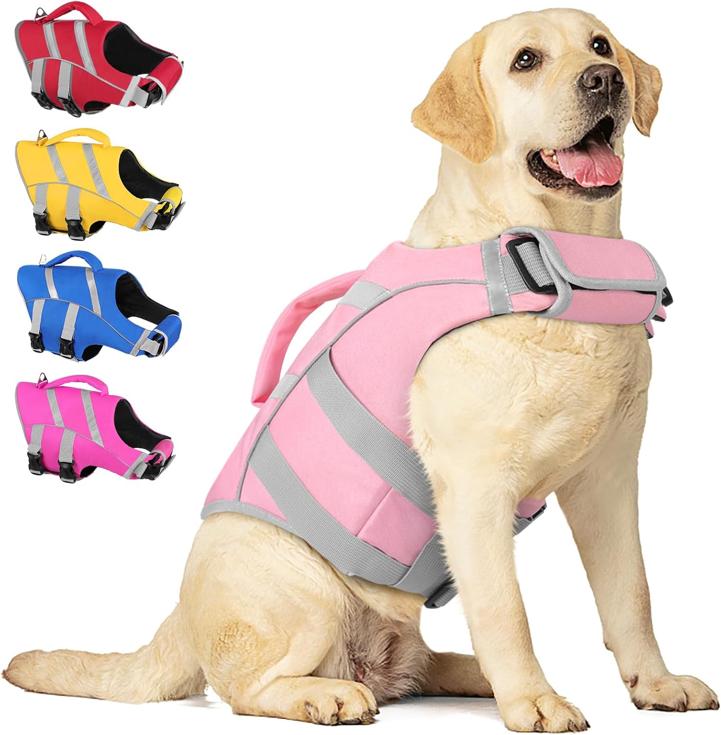 Amazon.com : AOFITEE Dog Life Vest for Swimming, High Flotation Dog ...