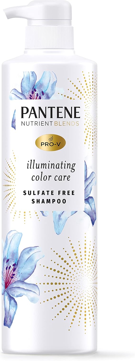 Pantene Sulfate Free Shampoo, Illuminating Hair Color with Biotin, Safe ...