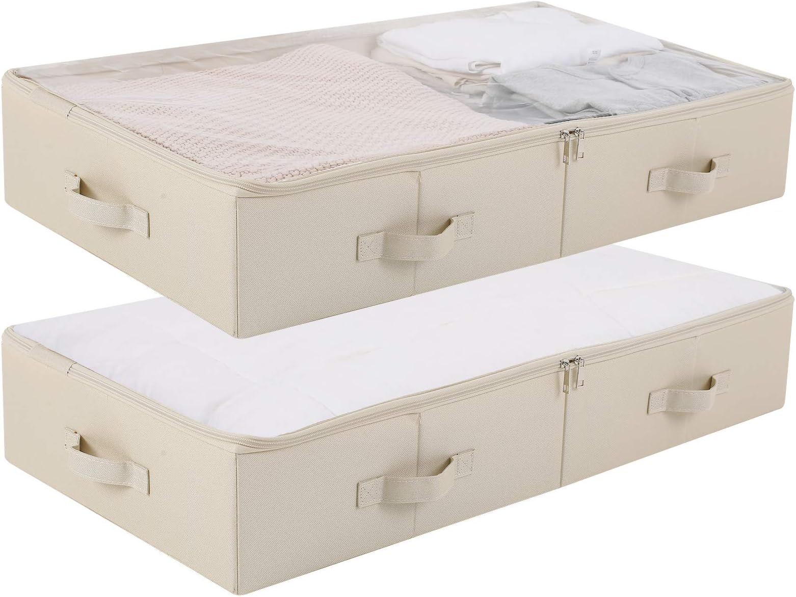 iwill createpro Under the Bed Storage Box with Zippered Lid, Removable ...