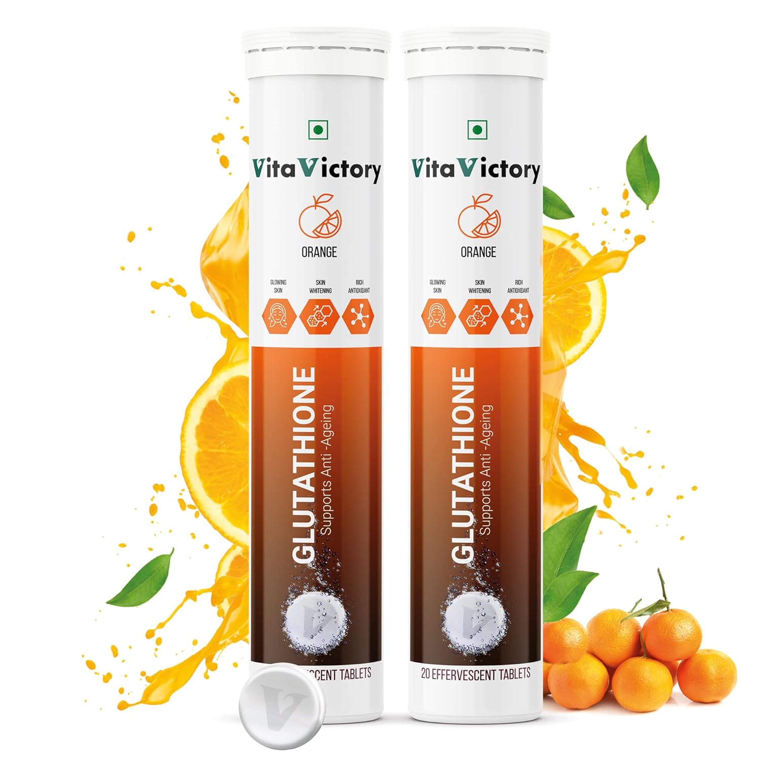 Vita Victory Reduced L Glutathione 500mg Tablets with Vitamin C & Alpha ...
