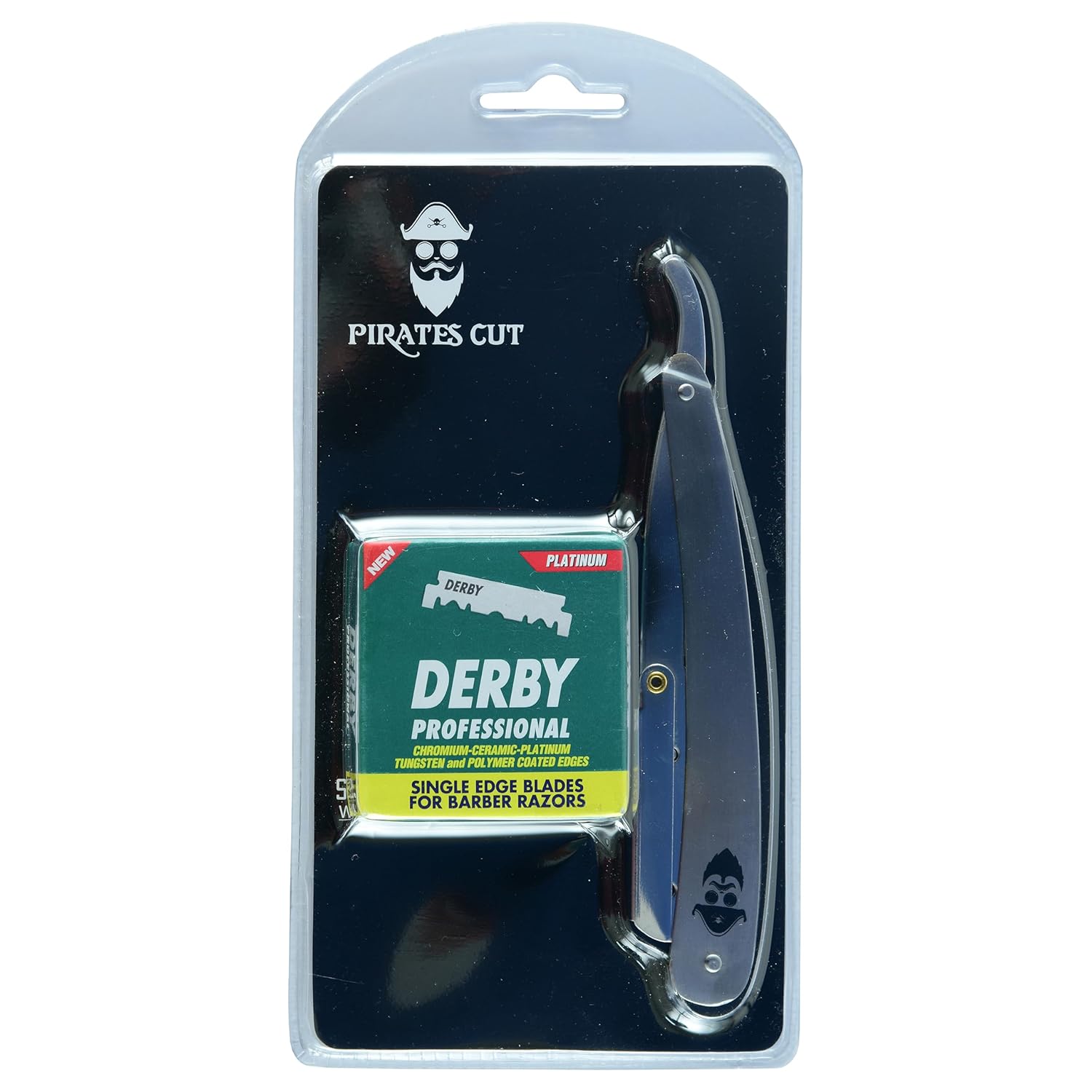 Amazon.com: Pirates Cut Professional Barber Straight Edge Razor Safety ...