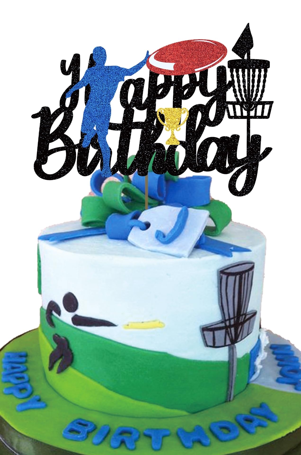 Amazon.com: Disc Golf Cake Topper Disc Golf Birthday Cake Toppers ...