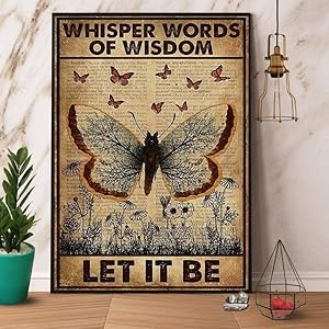 Amazon.com : Butterfly Metal Tin Signs Whisper Words Of Wisdom Vintage ...
