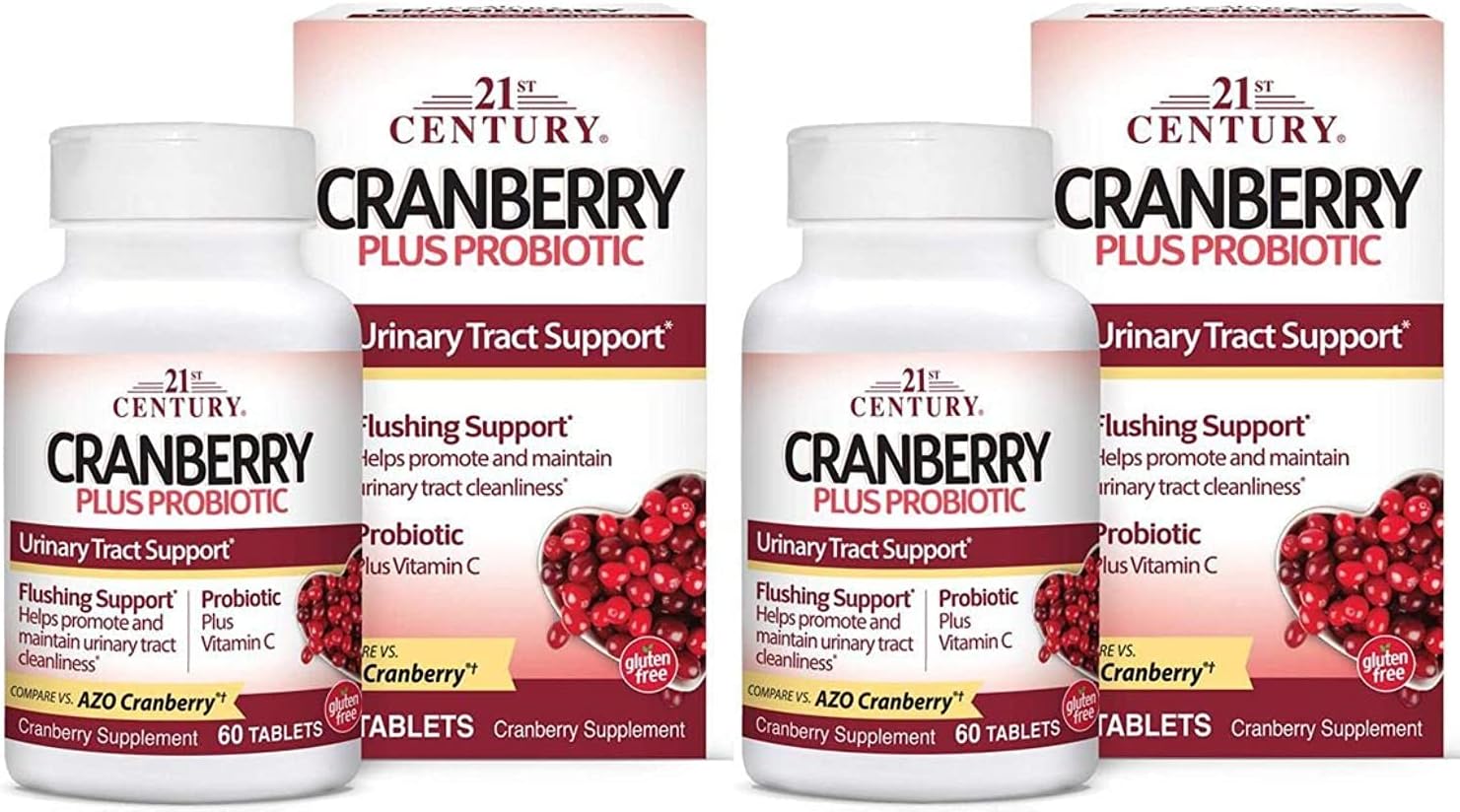 Amazon.com: 21st Century Cranberry Plus Probiotic Tablets,2 Count ...