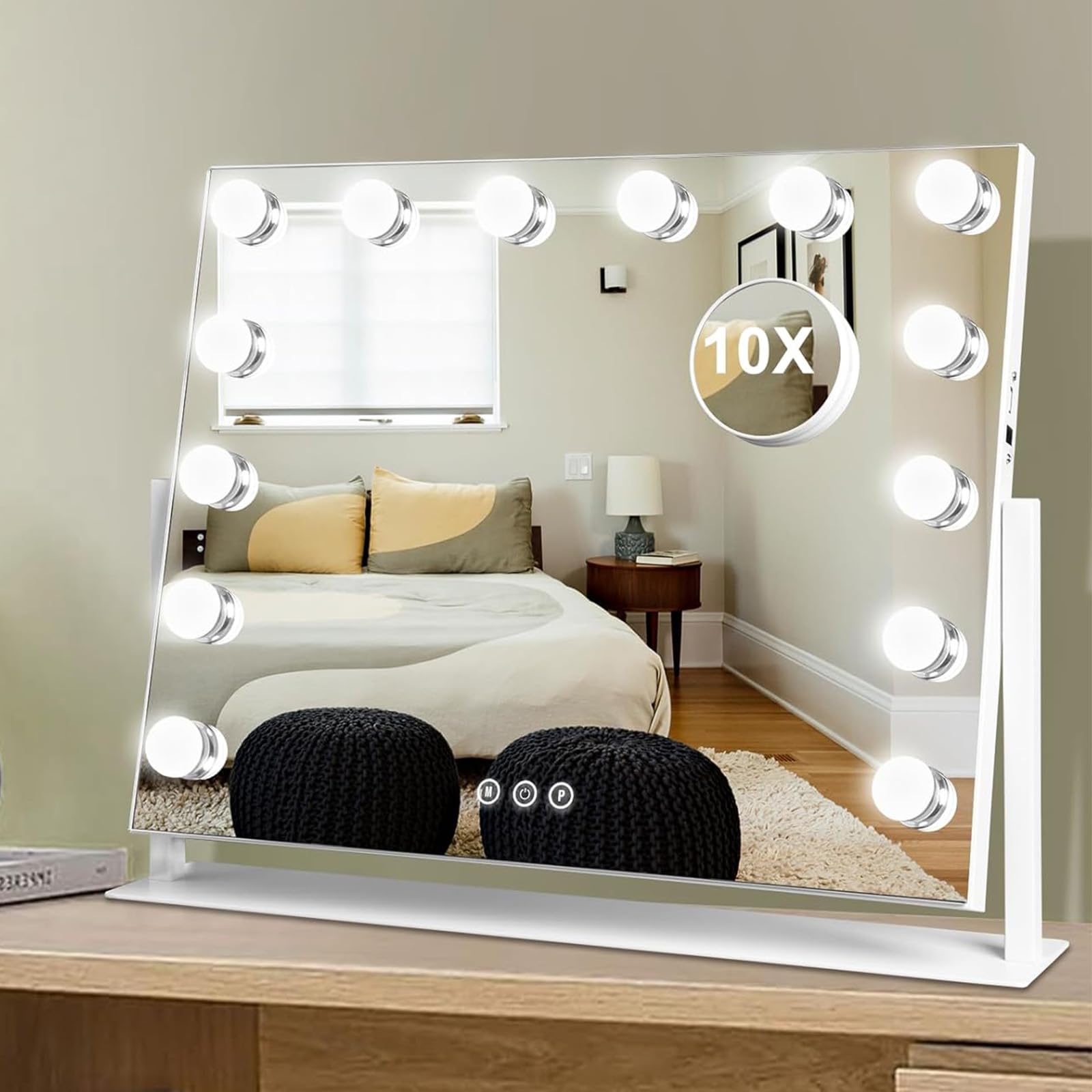 Amazon.com - SJAIDASIFTM Large Hollywood Lighted Makeup Mirror, Vanity ...