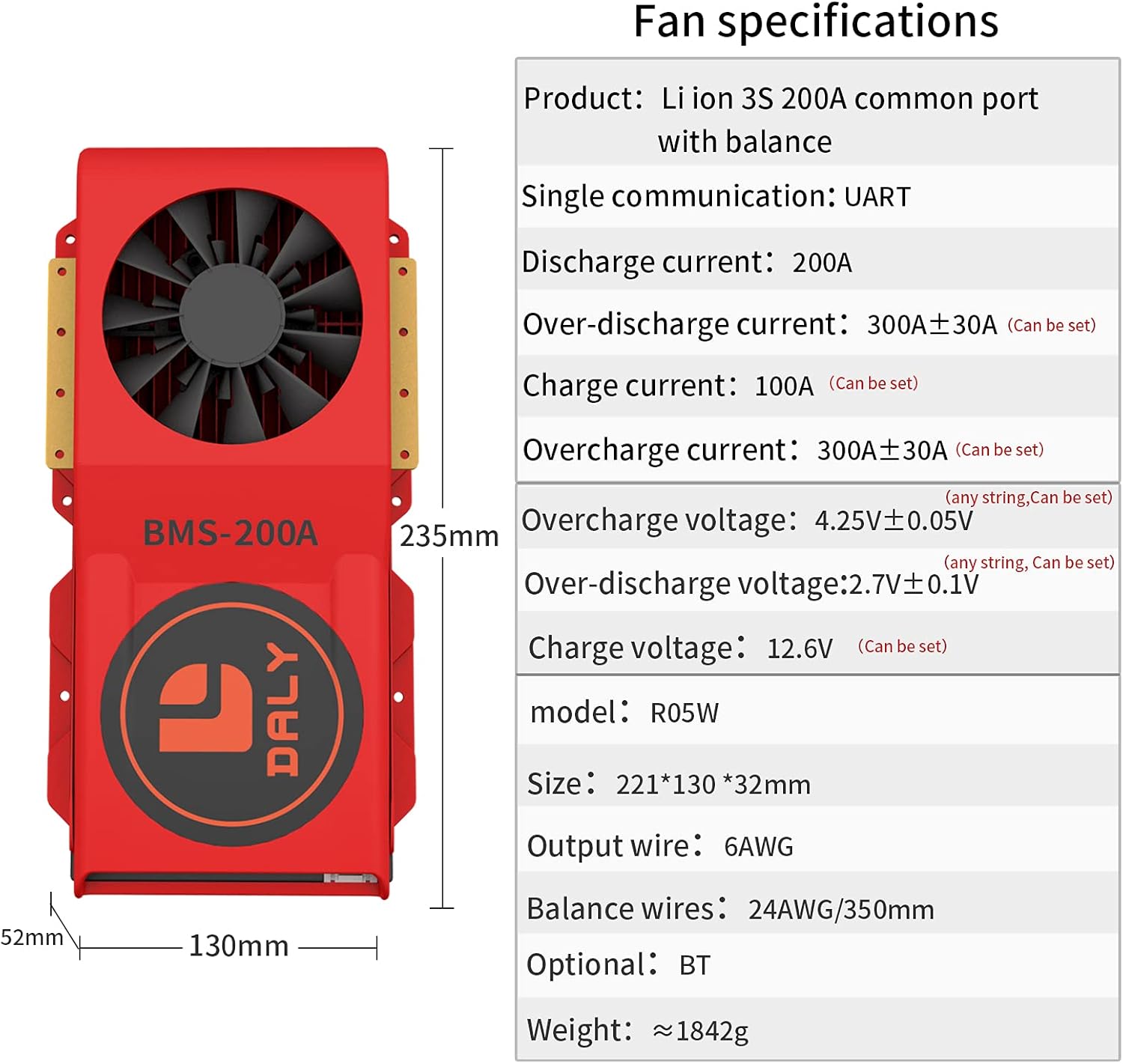 DALY Smart BMS Li-ion 3S 12V 200A with Programmable Australia | Ubuy