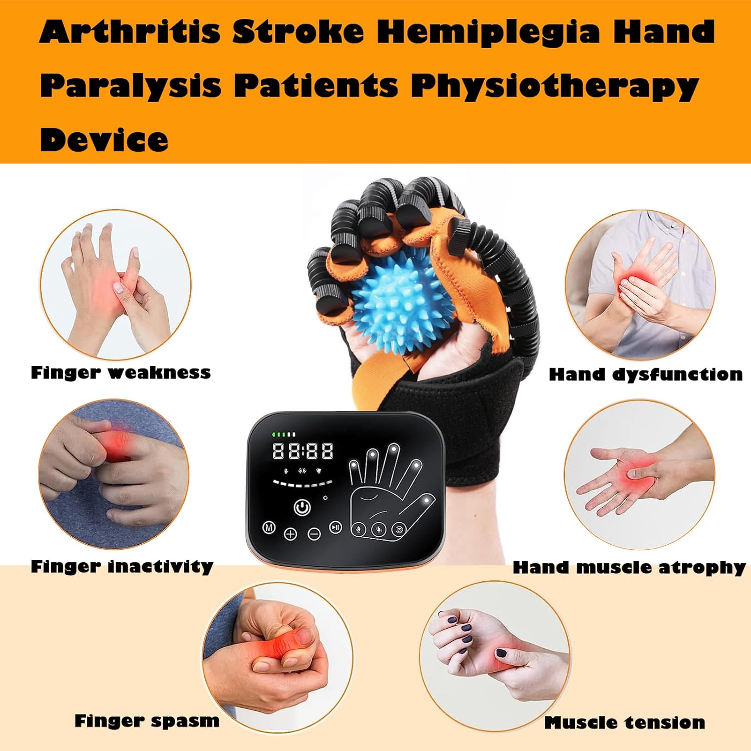 Hand Physical Therapy Equipment Rehabilitation Robot Gloves Hemiplegia
