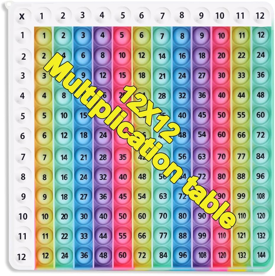Amazon.com: Rainbow Multiplication Table pop Fidget Toys Educational ...