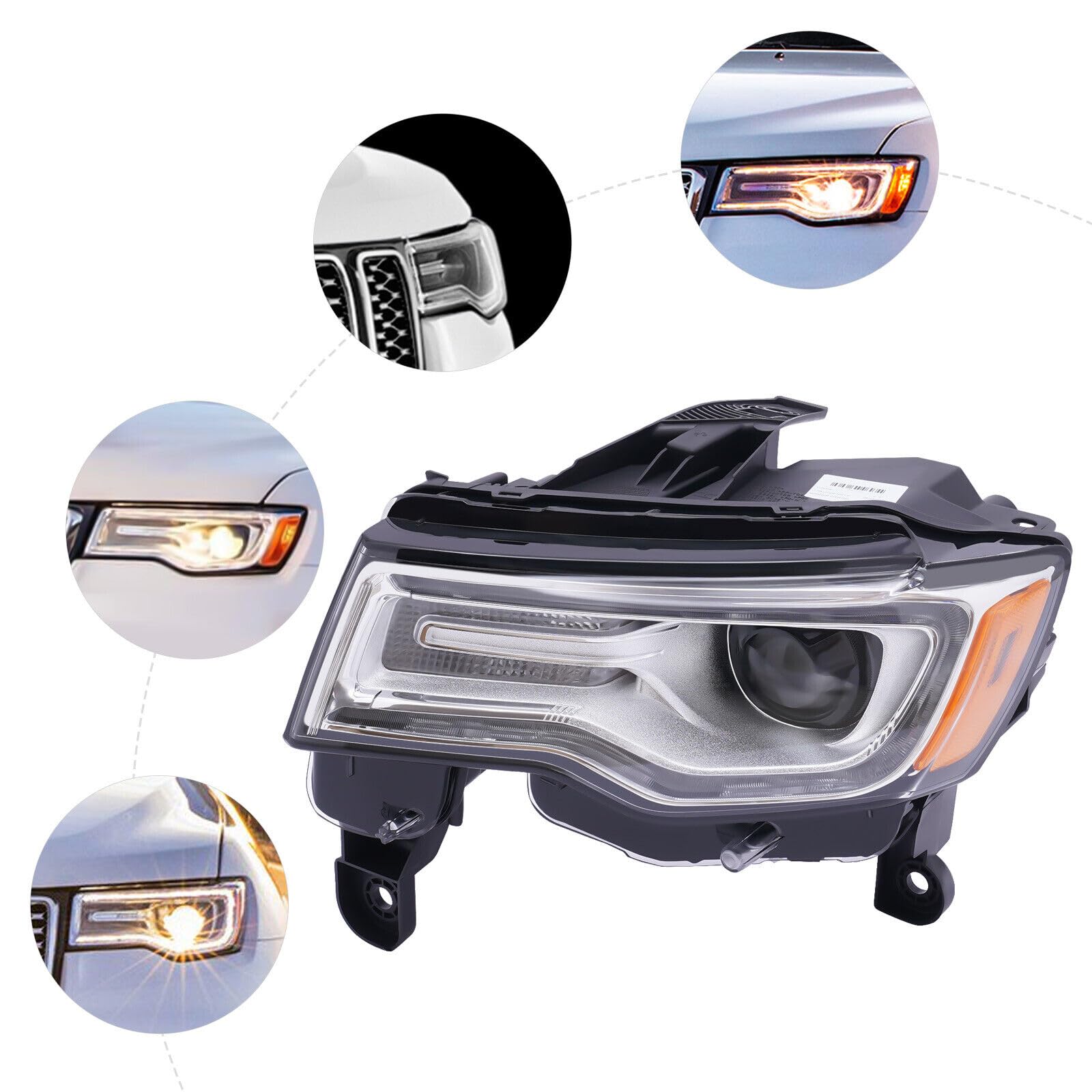 LYNICESHOP Front Headlight Assembly, Xenon HID w/LED DRL Headlights ...
