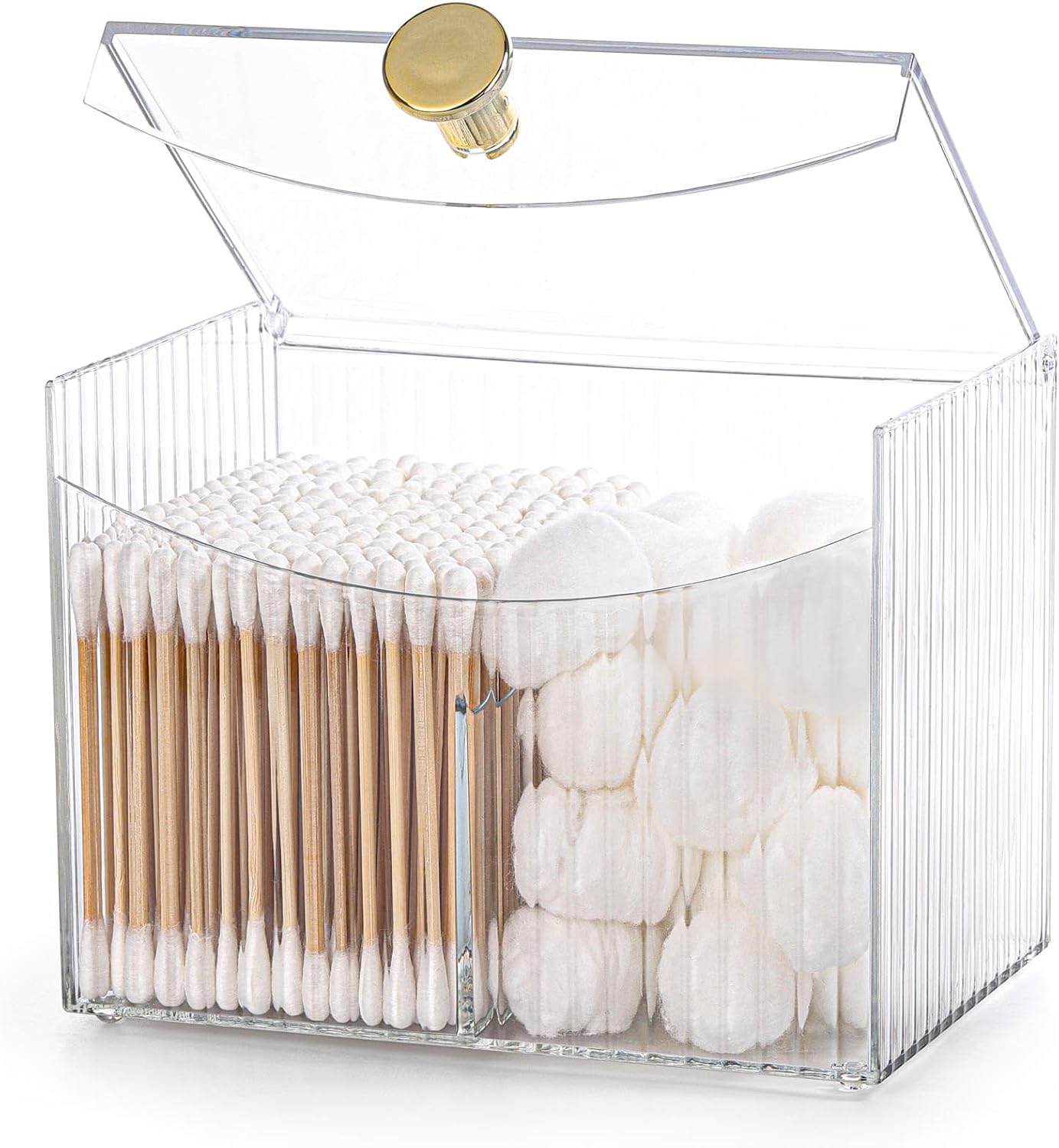 Amazon.com: acDesign 2 Slot Qtip Holder Dispenser Rectangle Cotton Ball ...