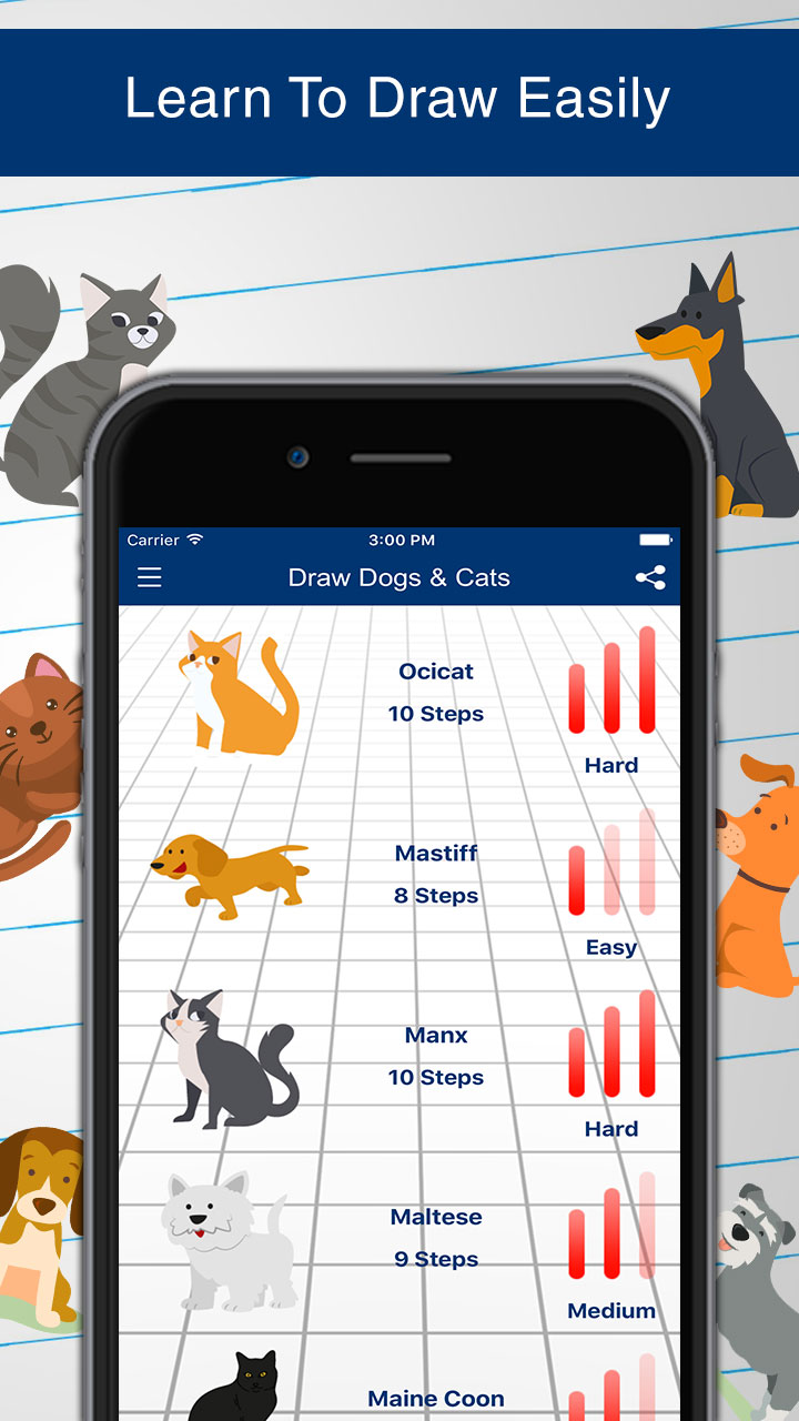How to Draw Dogs and Cats - App on Amazon Appstore