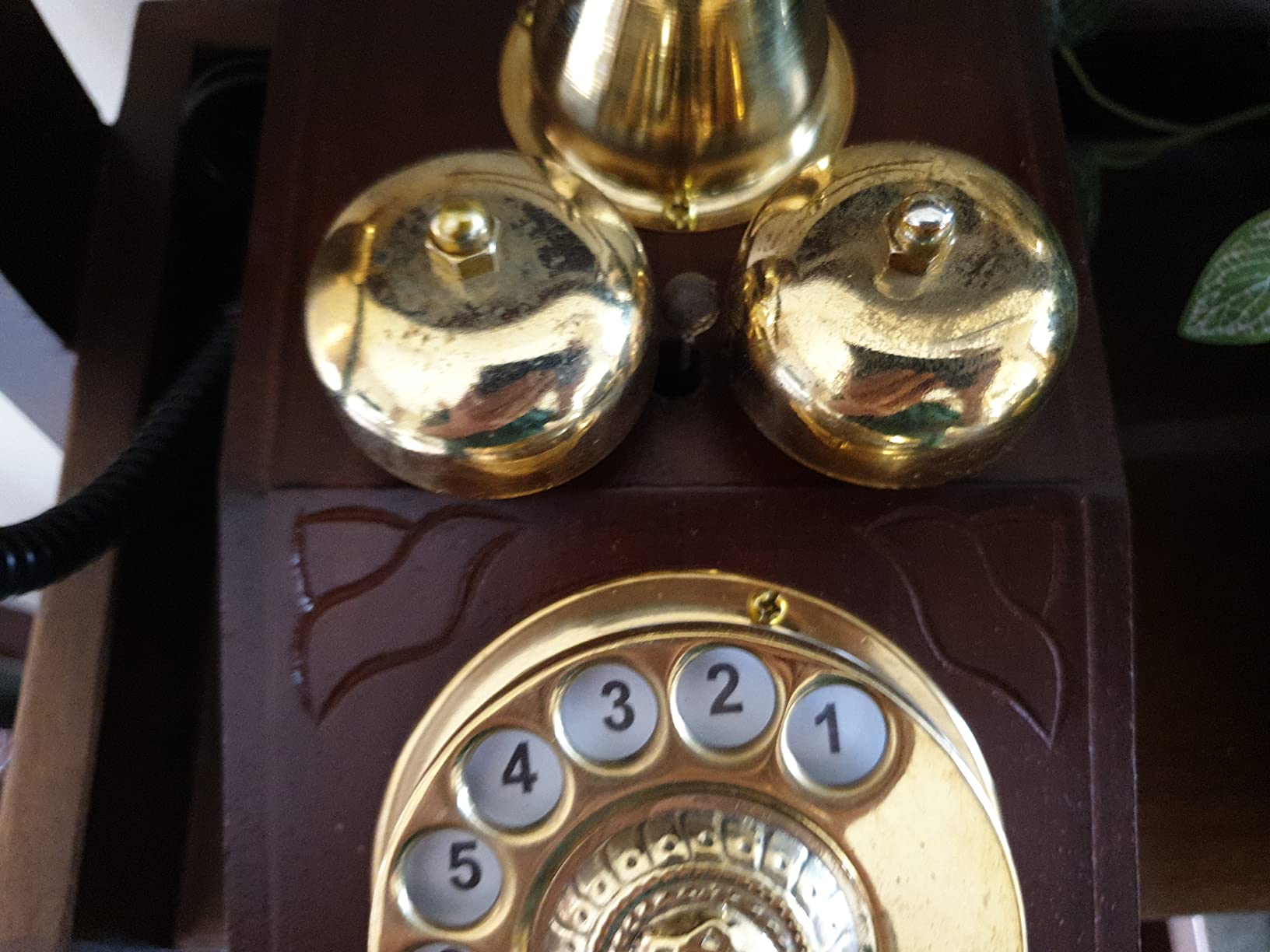 MALIK'S Stores ICWT4002 Antique Wooden Landline Working Telephone ...