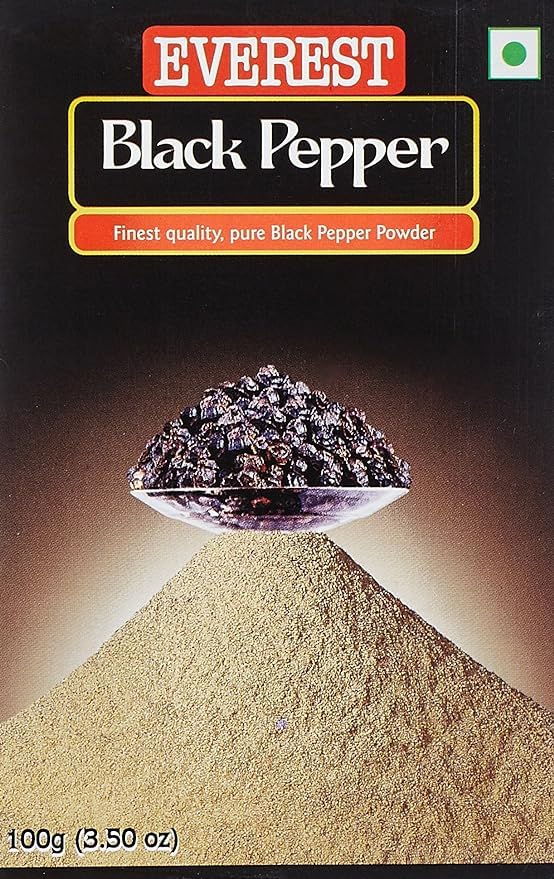 Everest Black Pepper Powder| Kali Mirch Powder| 100 Gm Pack+ Spice ...