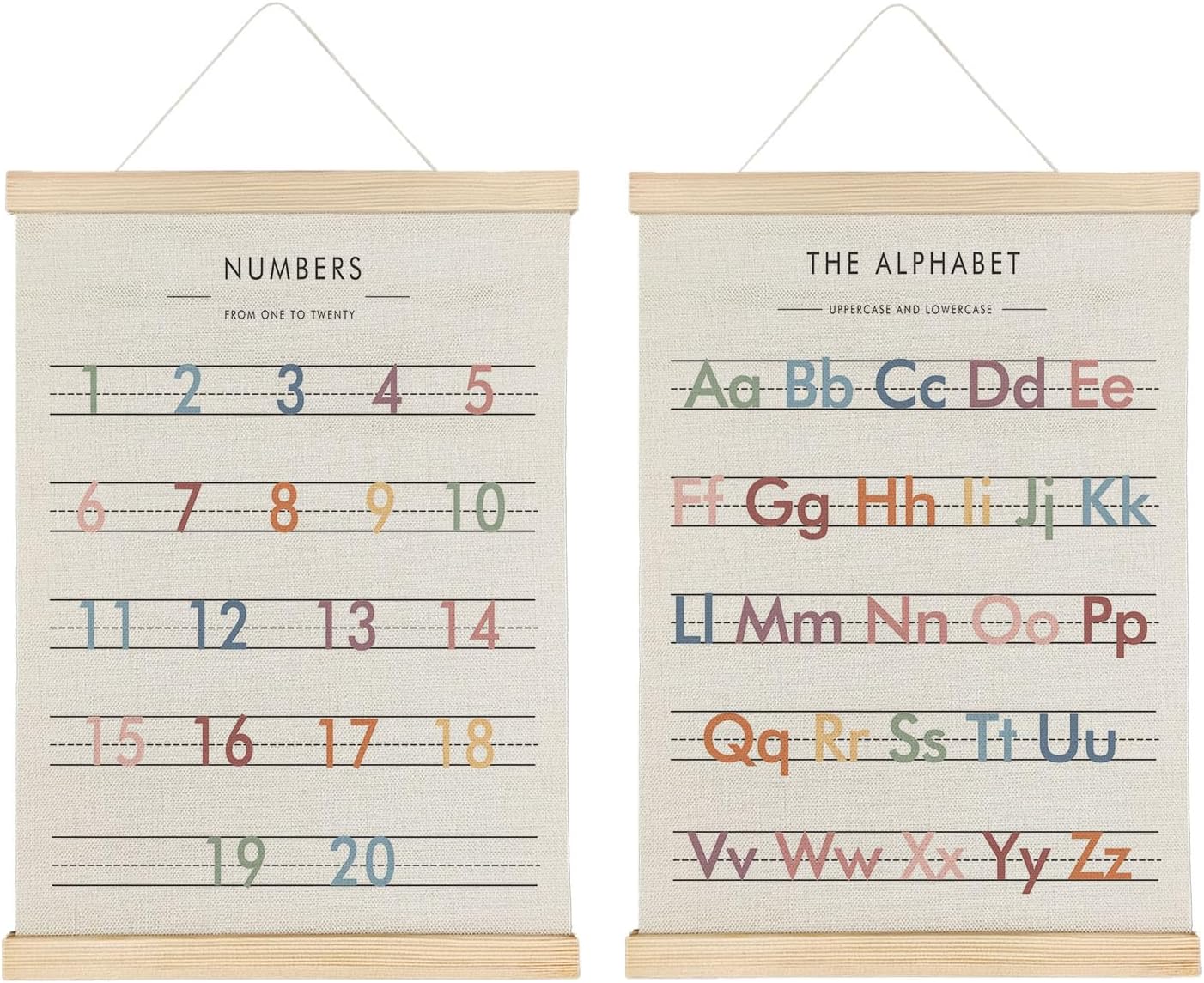 Amazon.com: Qvapt Alphabet Wall Art Posters,Alphabet Wall Chart ...