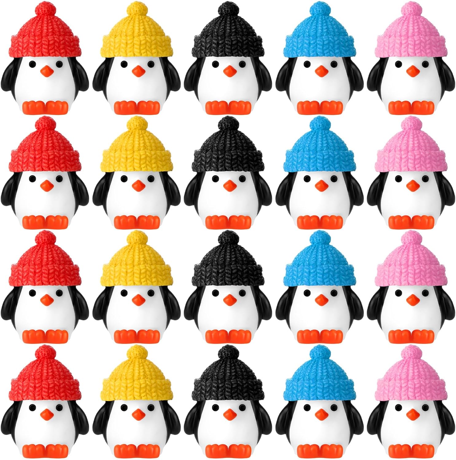 Amazon.com: Soulchen 100 Pcs Mini Penguin Figurines Small Resin Penguin ...