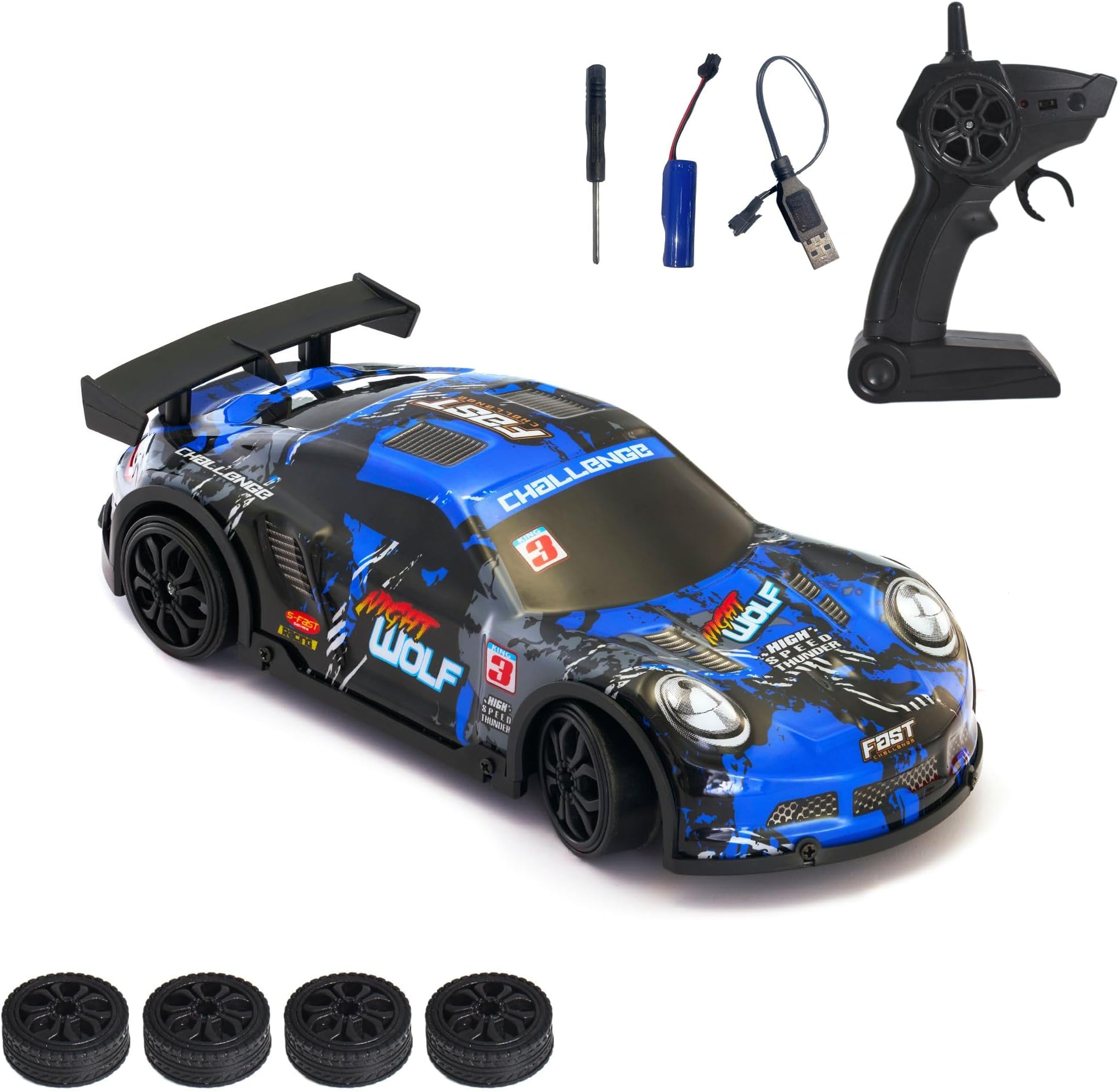 GoolRC RC Drift Car, 1:16 Scale Remote Control Car, 4WD RC Car with LED ...