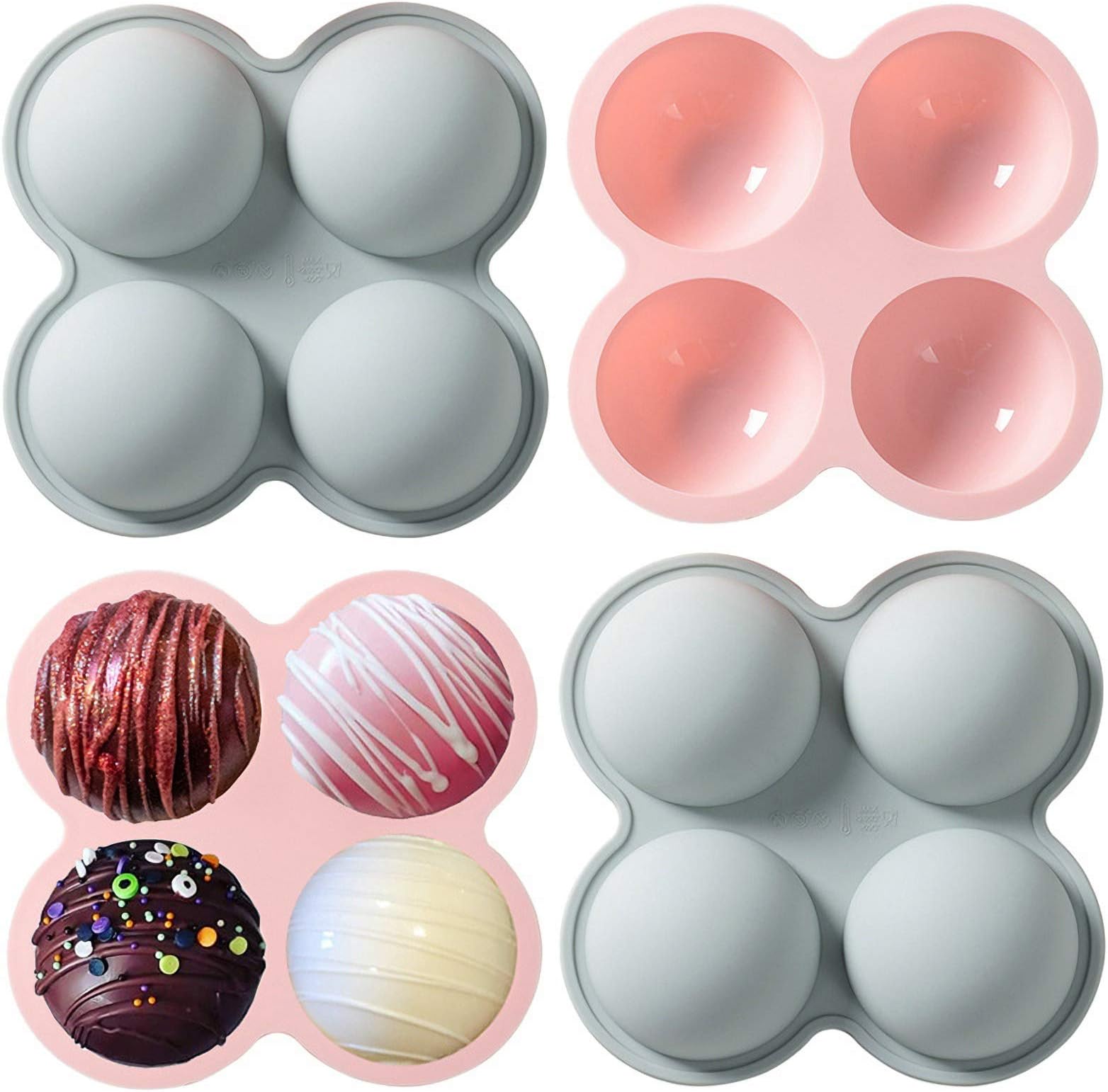 Amazon.com: Newk 6 Holes Semi Sphere Silicone Mold, 6 Packs 6-Cavity ...