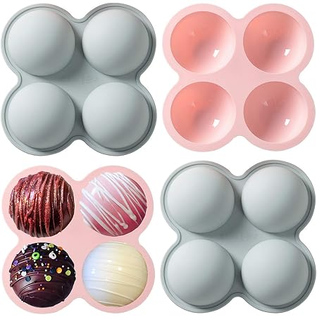 Amazon.com: Silicone Hot Chocolate Bomb Mold Medium Semi Sphere ...