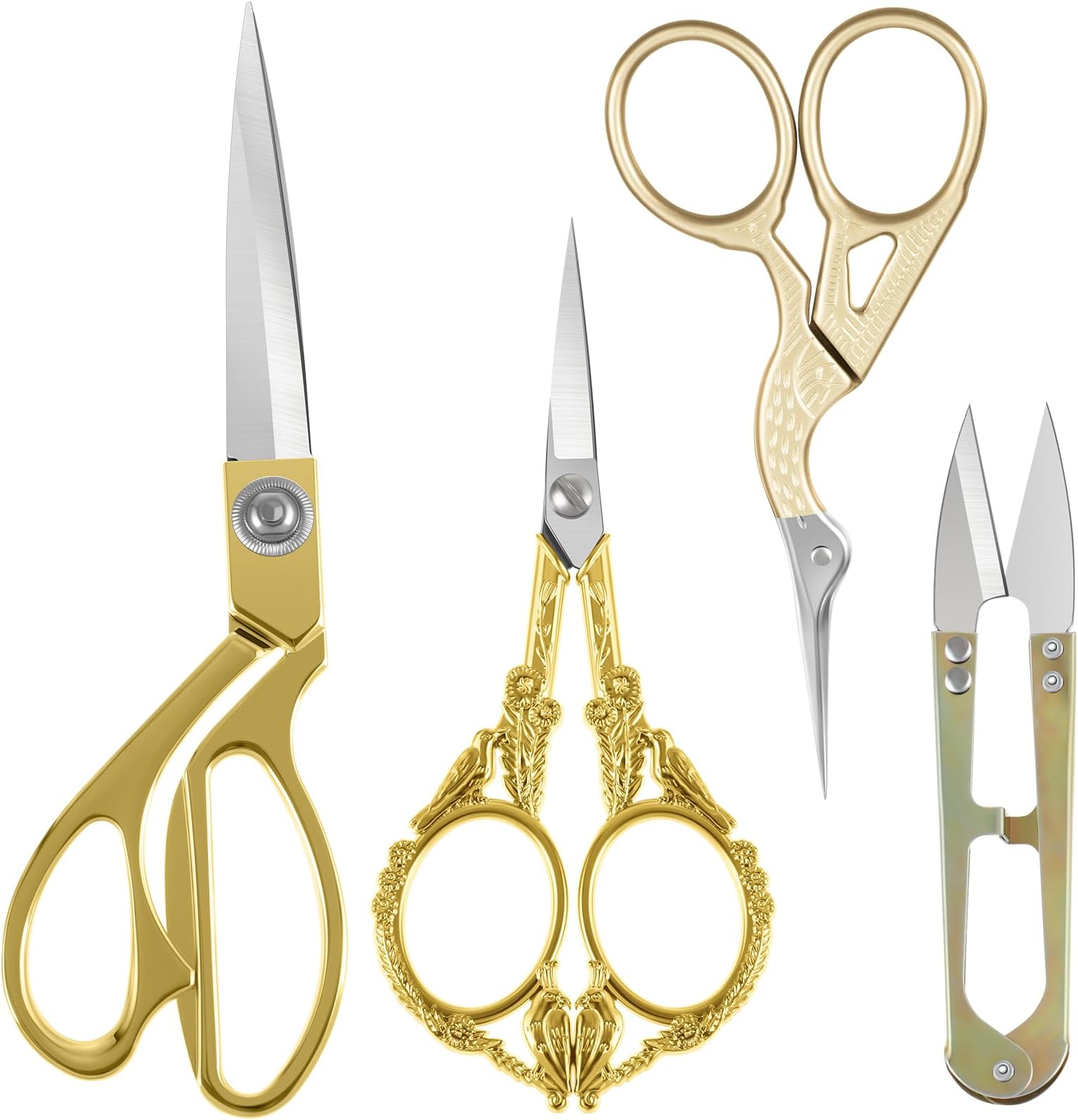 Amazon.com: Therwen 4 Pcs Gold Embroidery Scissors Valentine Set, 1 Pcs ...