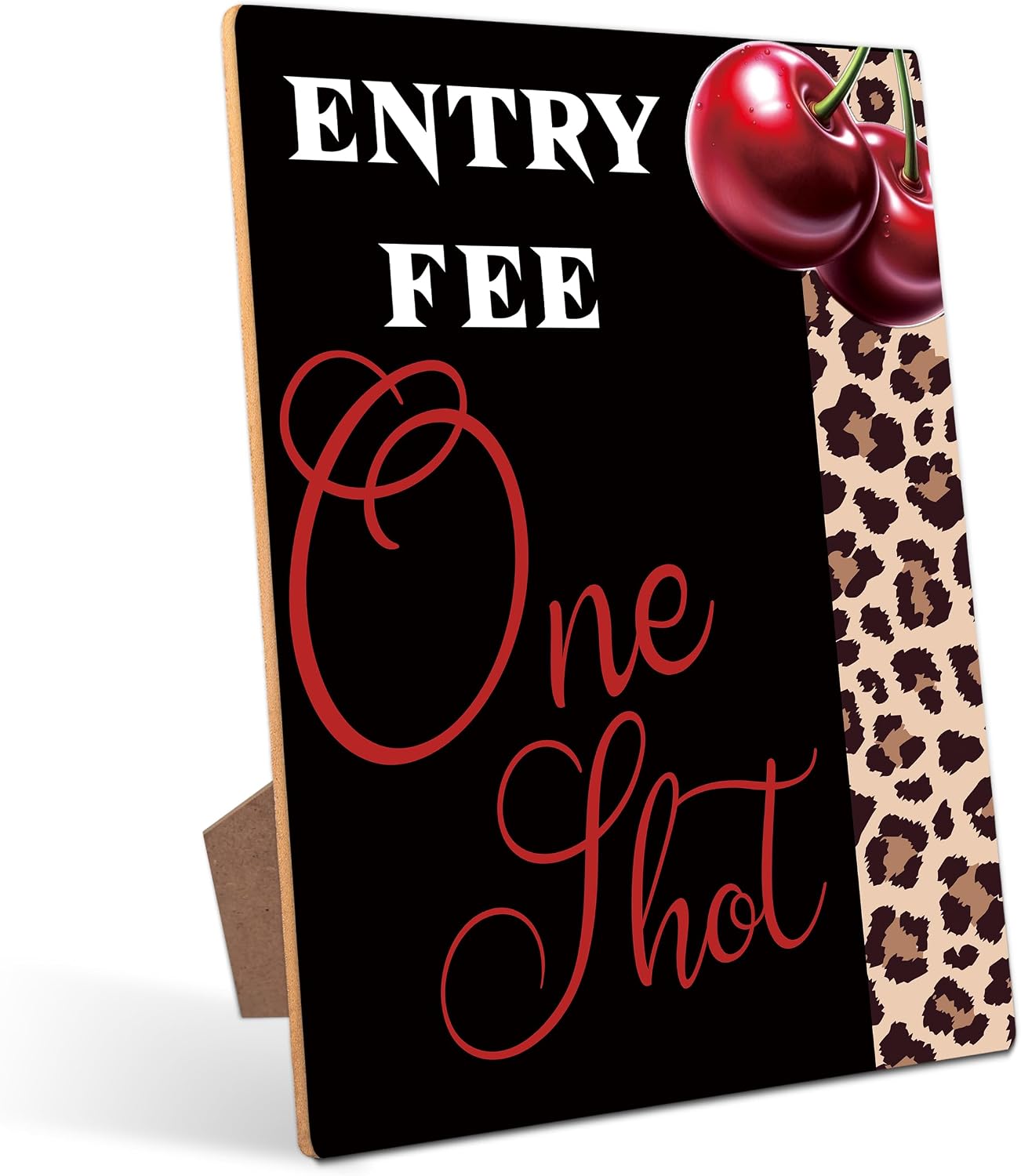 Amazon.com: Entry Fee One Shot Table sign - Cheetah and Cherries ...