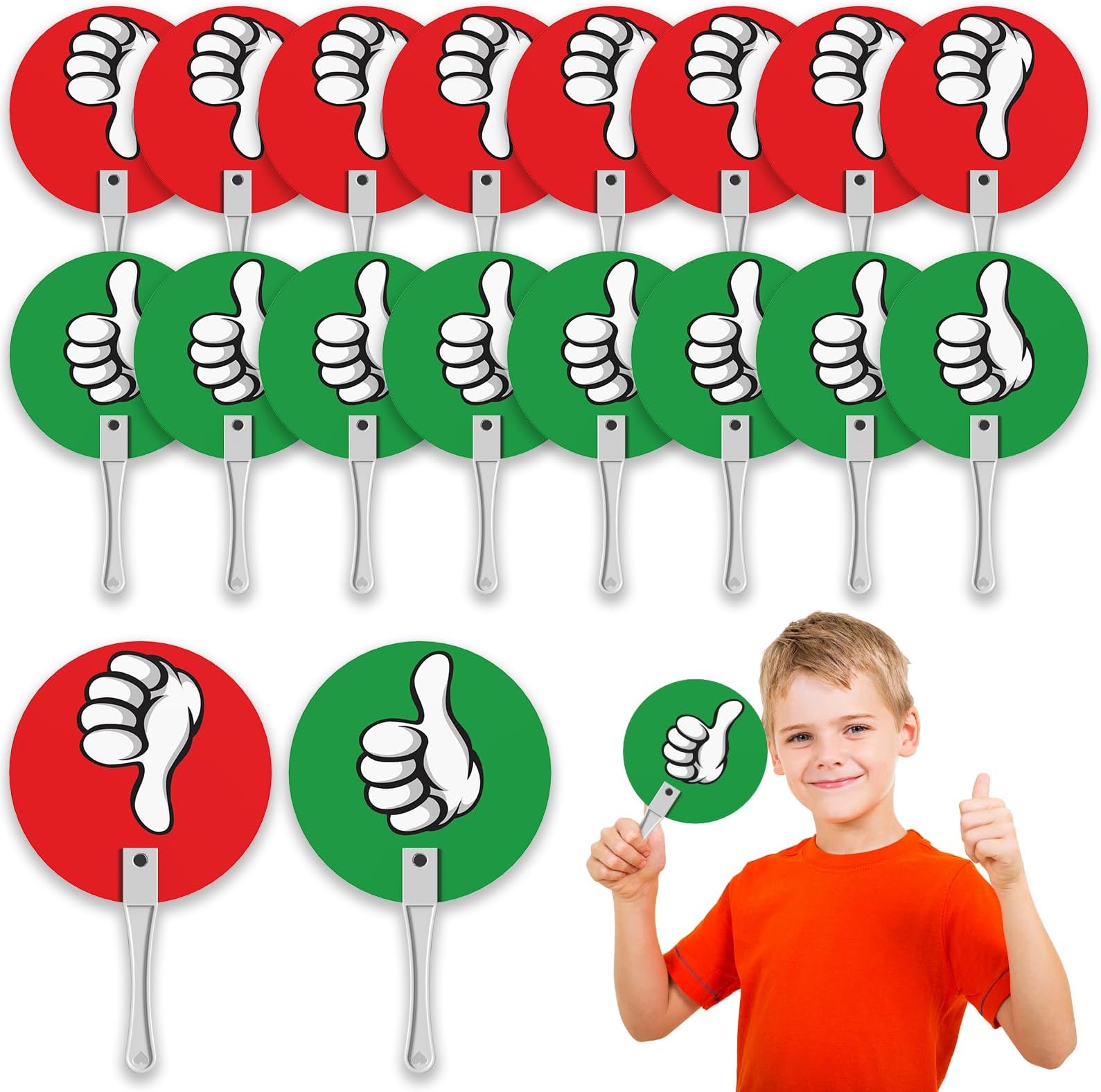 Amazon.com: 30 Pack Face Classroom Voting Paddles Handy Teacher ...