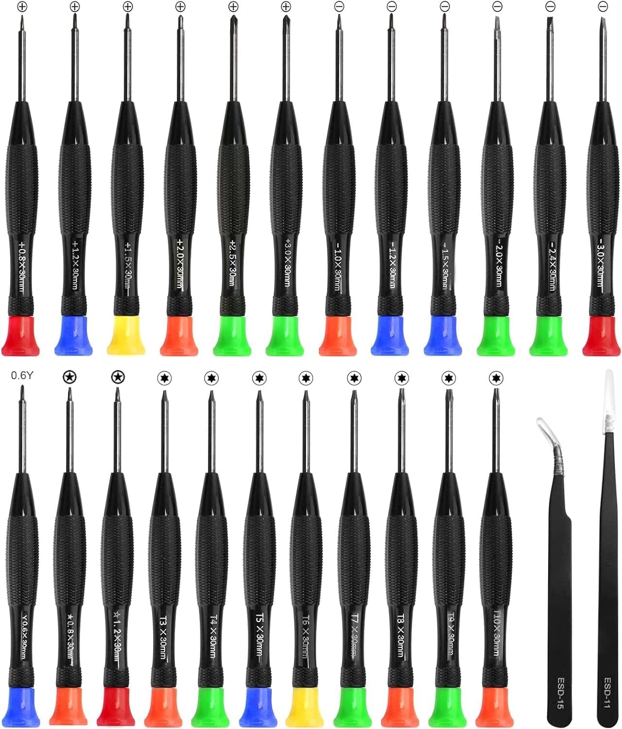 oGoDeal P2 P5 P6 Pentalobe Screwdriver, 5 Pointed Star, 0.8mm, 1.2mm ...