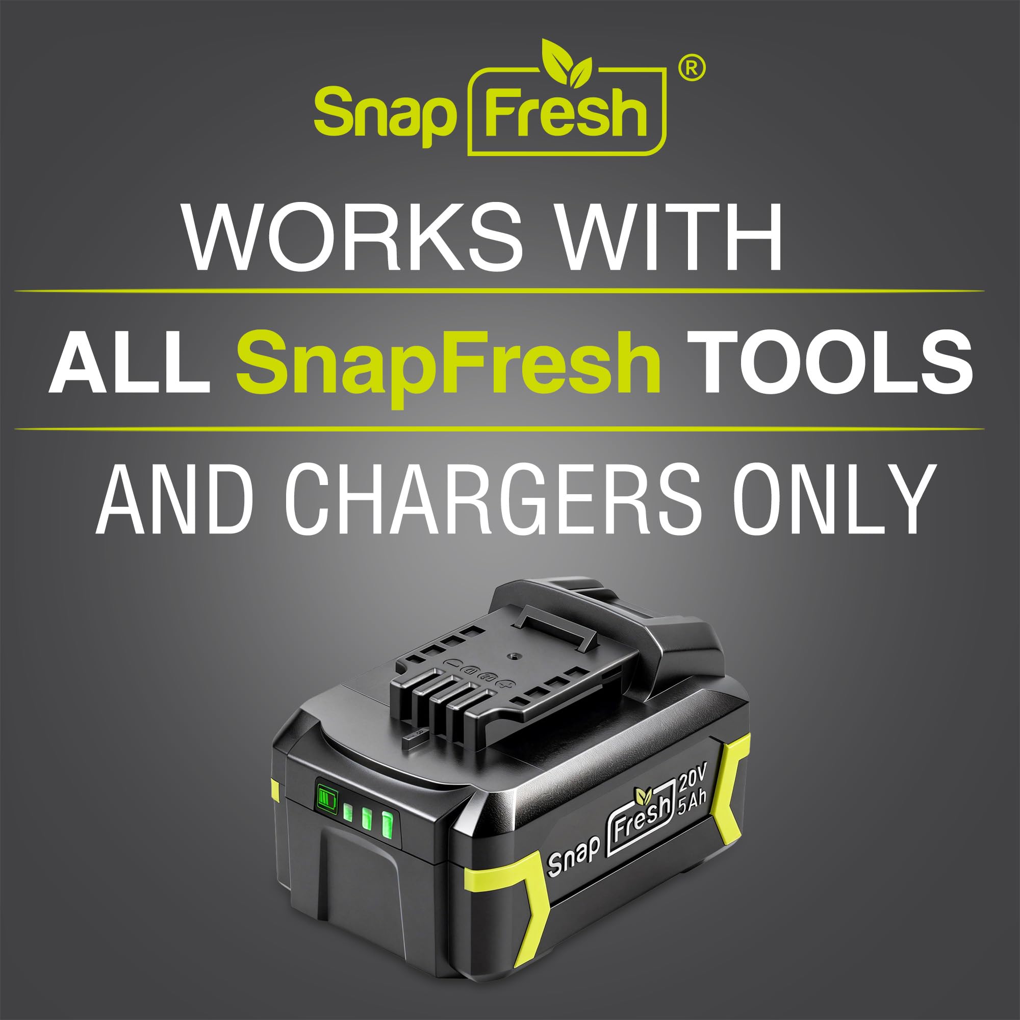 Snapklik.com : SnapFresh 20V 5.0Ah Battery, (Not Compatible