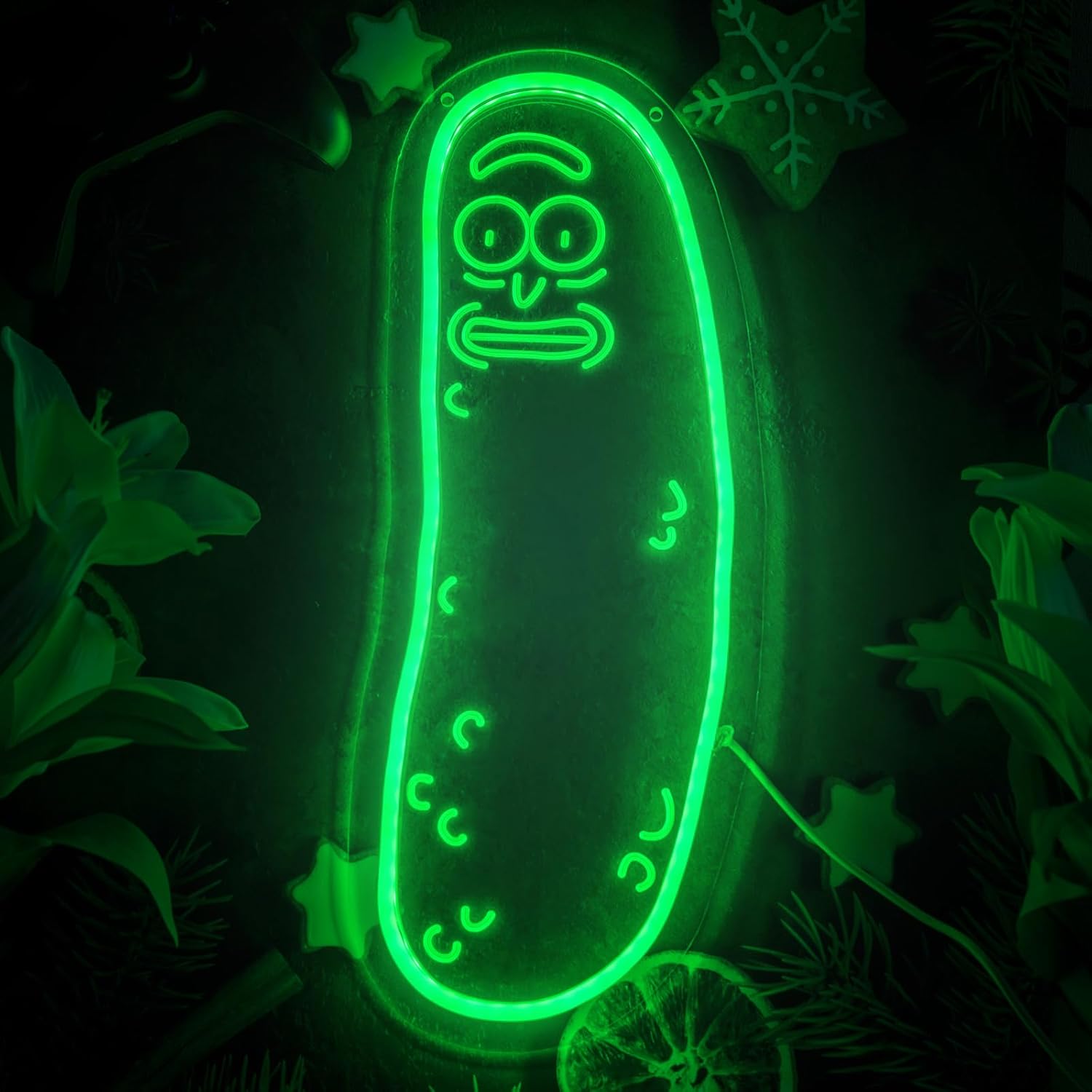 Cartoon Pickle LED neon Sign for Wall Decoration, Anime Rick neon Light ...