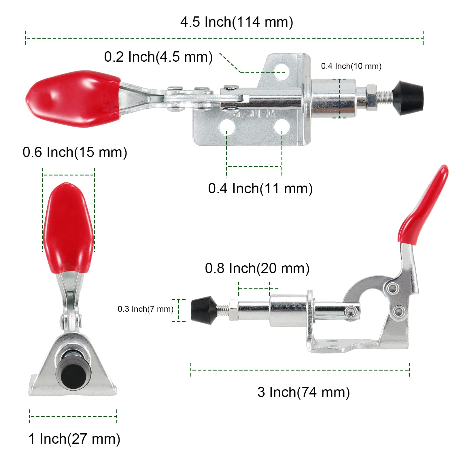 Mini Clamps PINGEUI 20 Pack Push Pull Quick Release Toggle Clamp, India ...